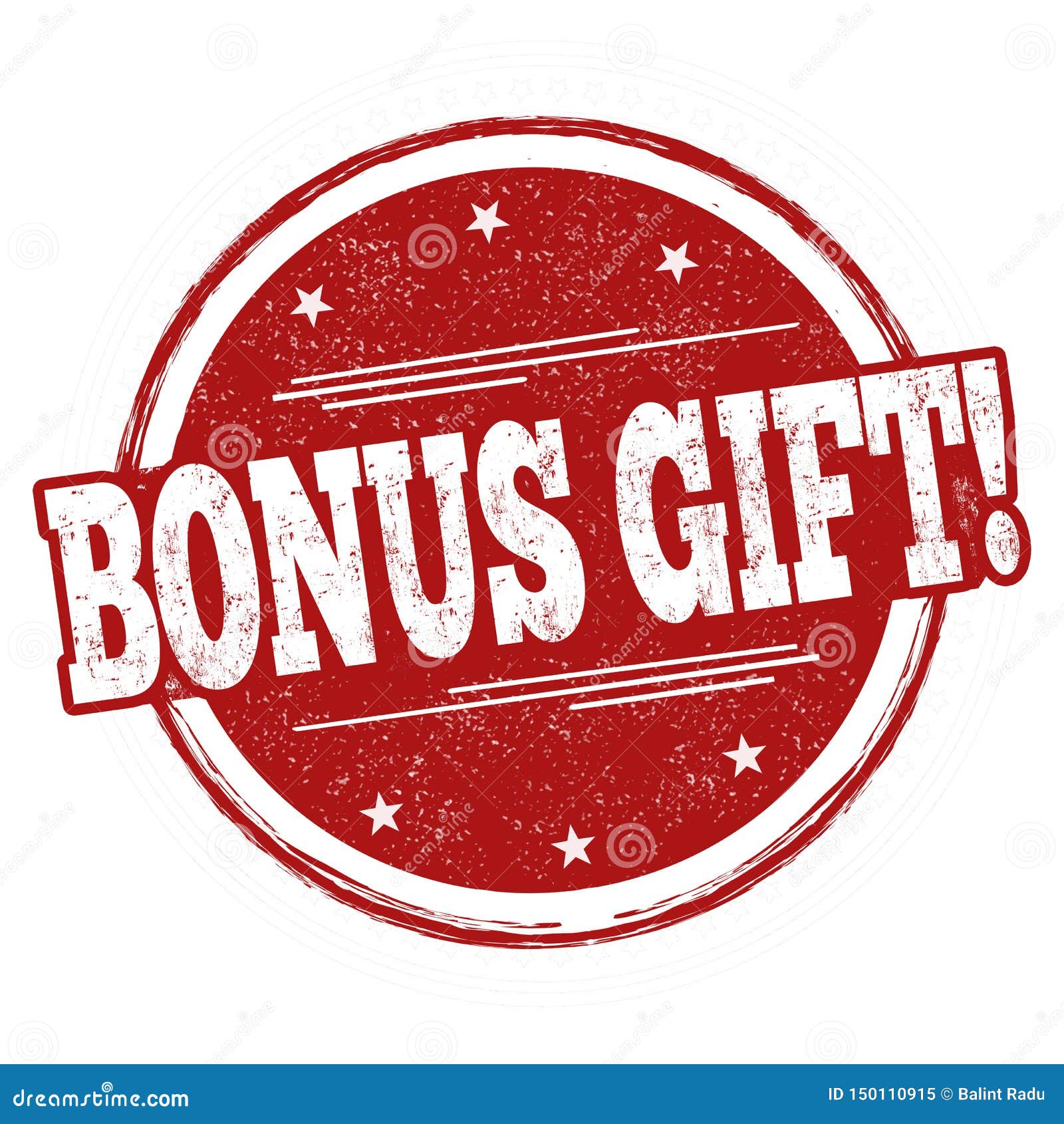 Bonus gift sign or stamp stock vector. Illustration of present - 150110915