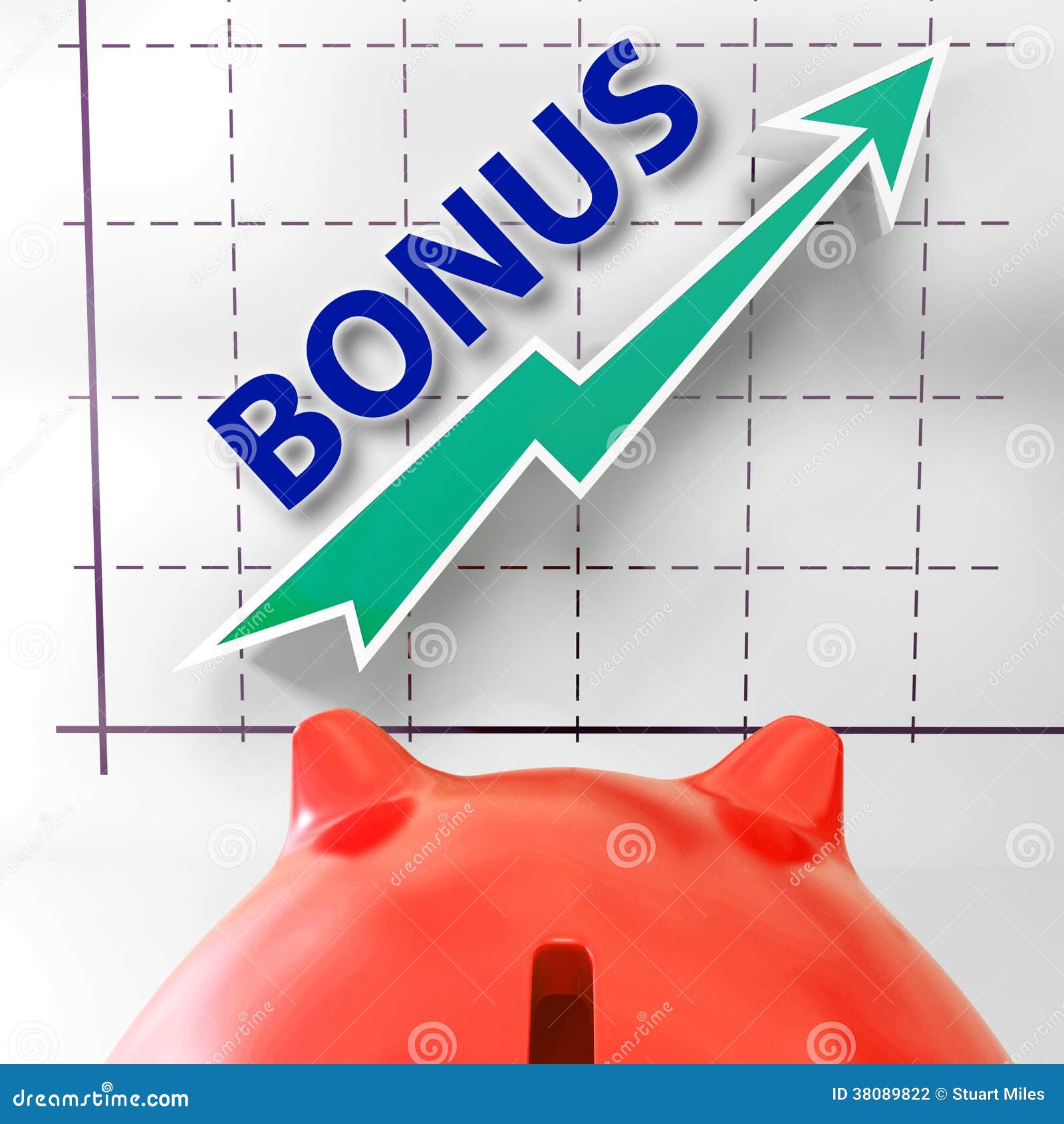 Bonus Graph Means Higher Premiums And Rewards Royalty-Free Stock Image ...