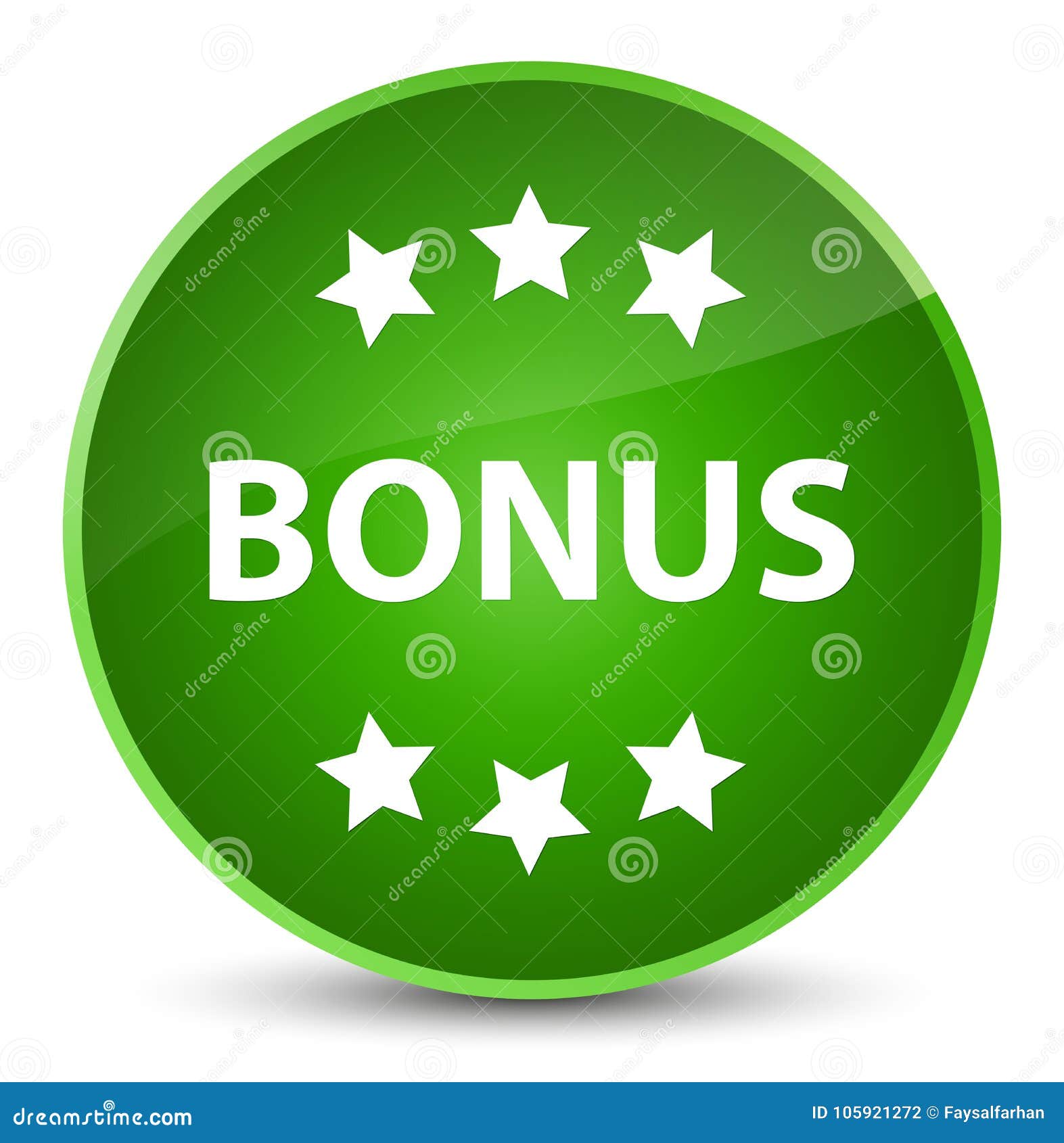 Bonus Icon Elegant Green Round Button Stock Illustration - Illustration ...
