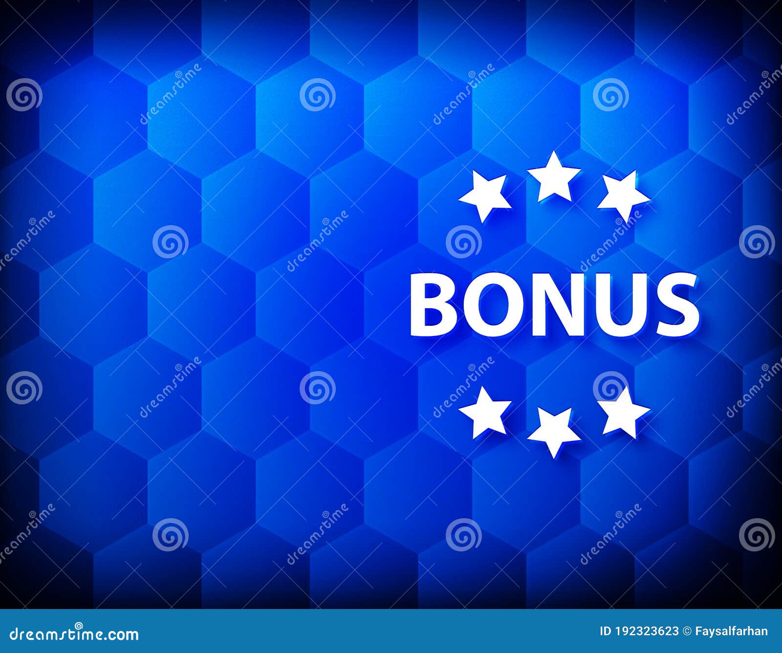 Bonus Icon Hexagon Creative Abstract Blue Background Seamless Hexagonal ...