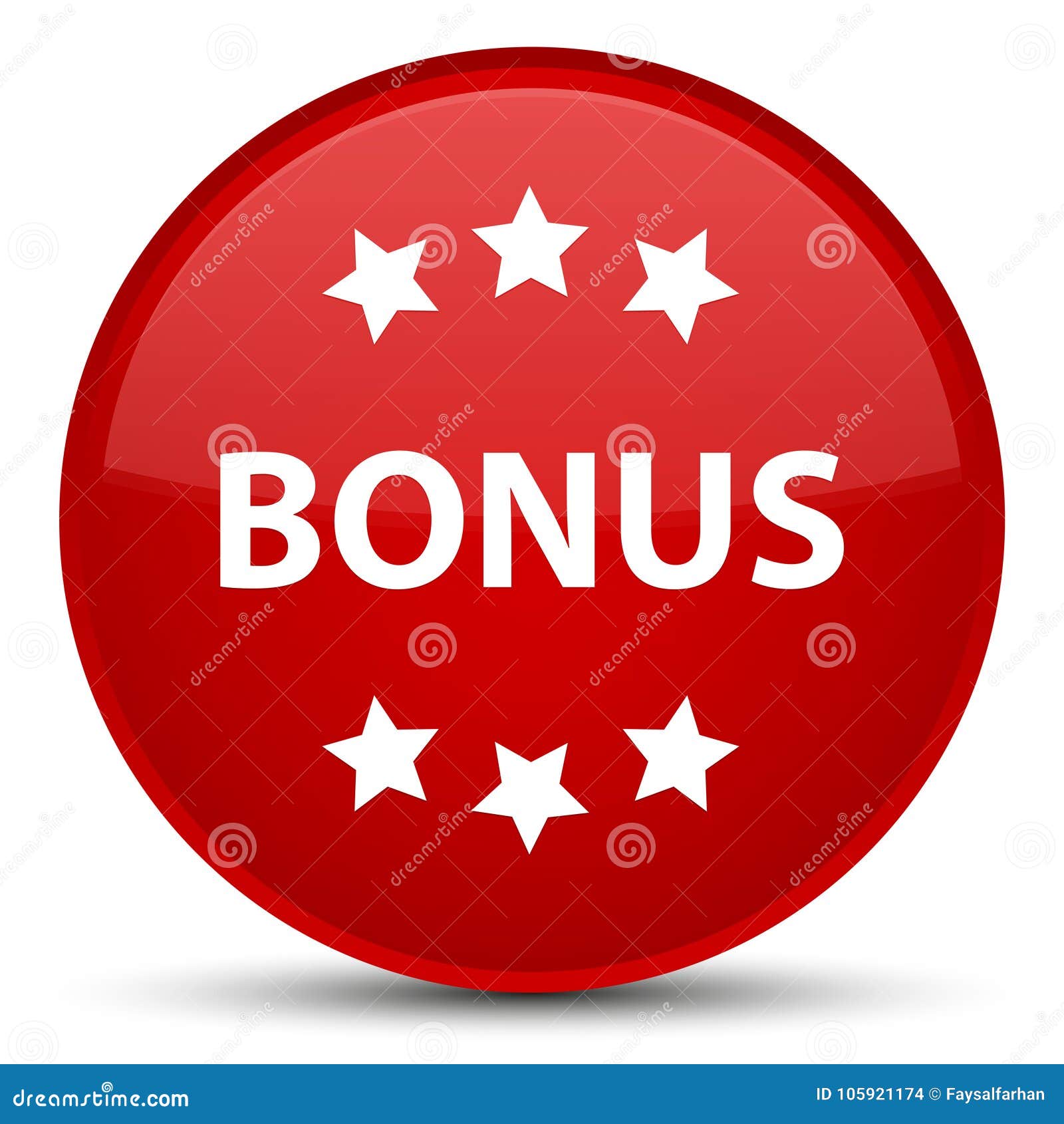 Bonus Icon Special Red Round Button Stock Illustration - Illustration ...