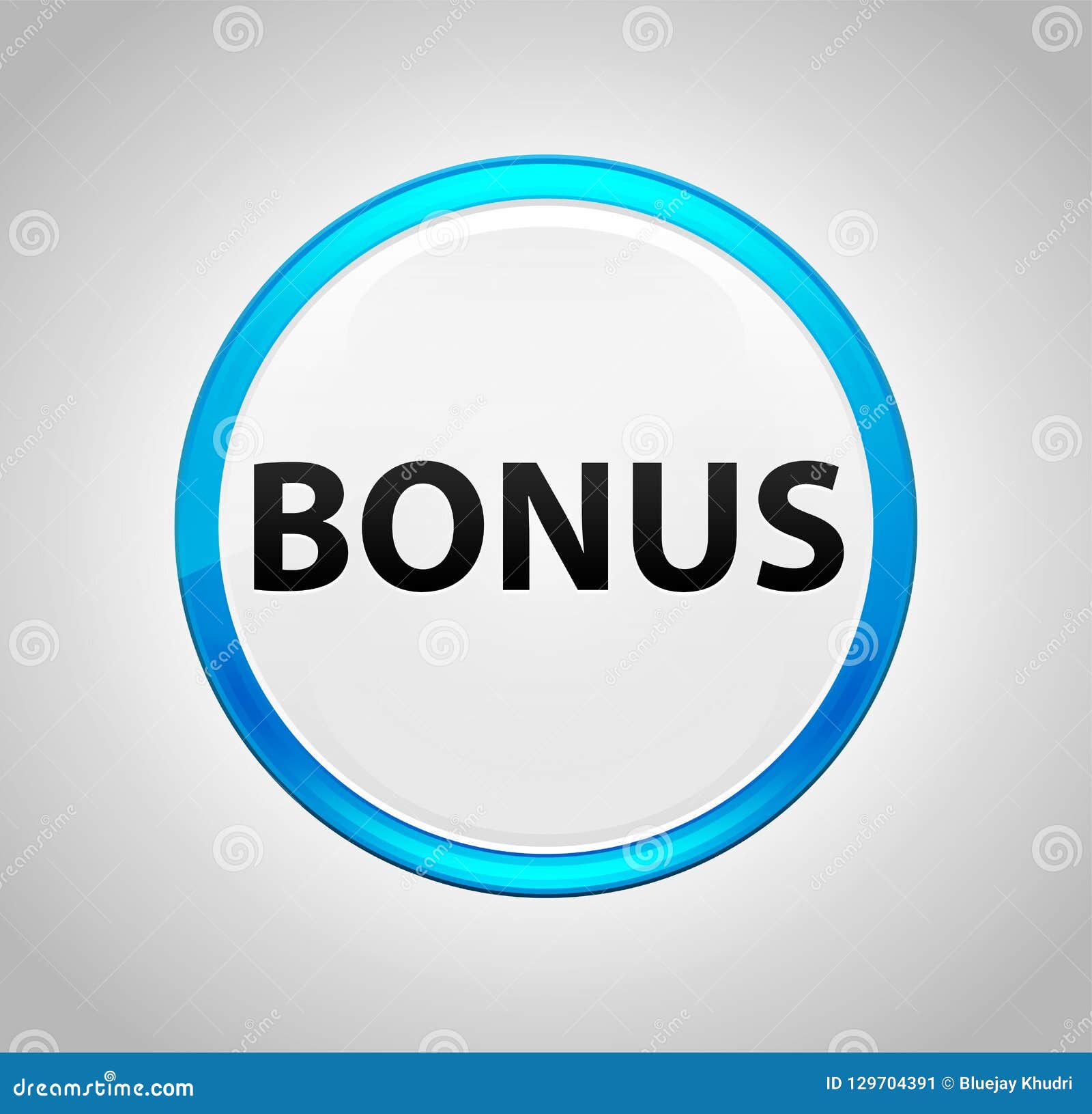 Bonus Round Blue Push Button Stock Illustration - Illustration of blue ...