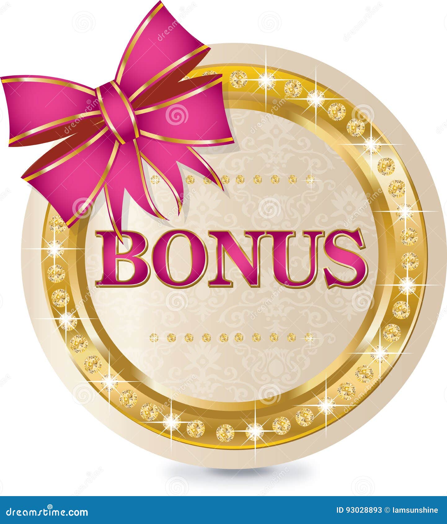 Bonus label stock illustration. Illustration of golden - 93028893