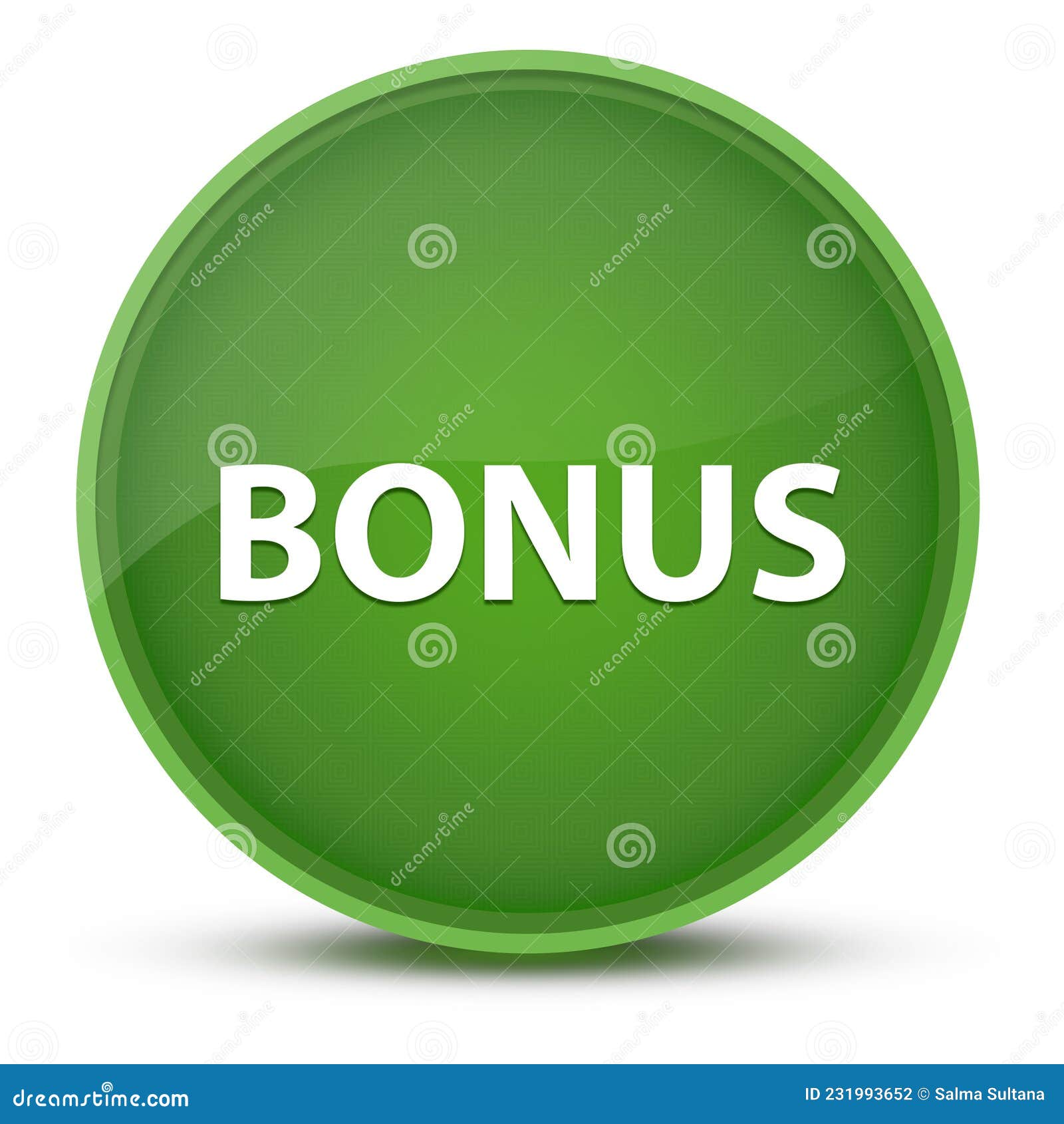 Bonus Luxurious Glossy Green Round Button Abstract Stock Illustration ...