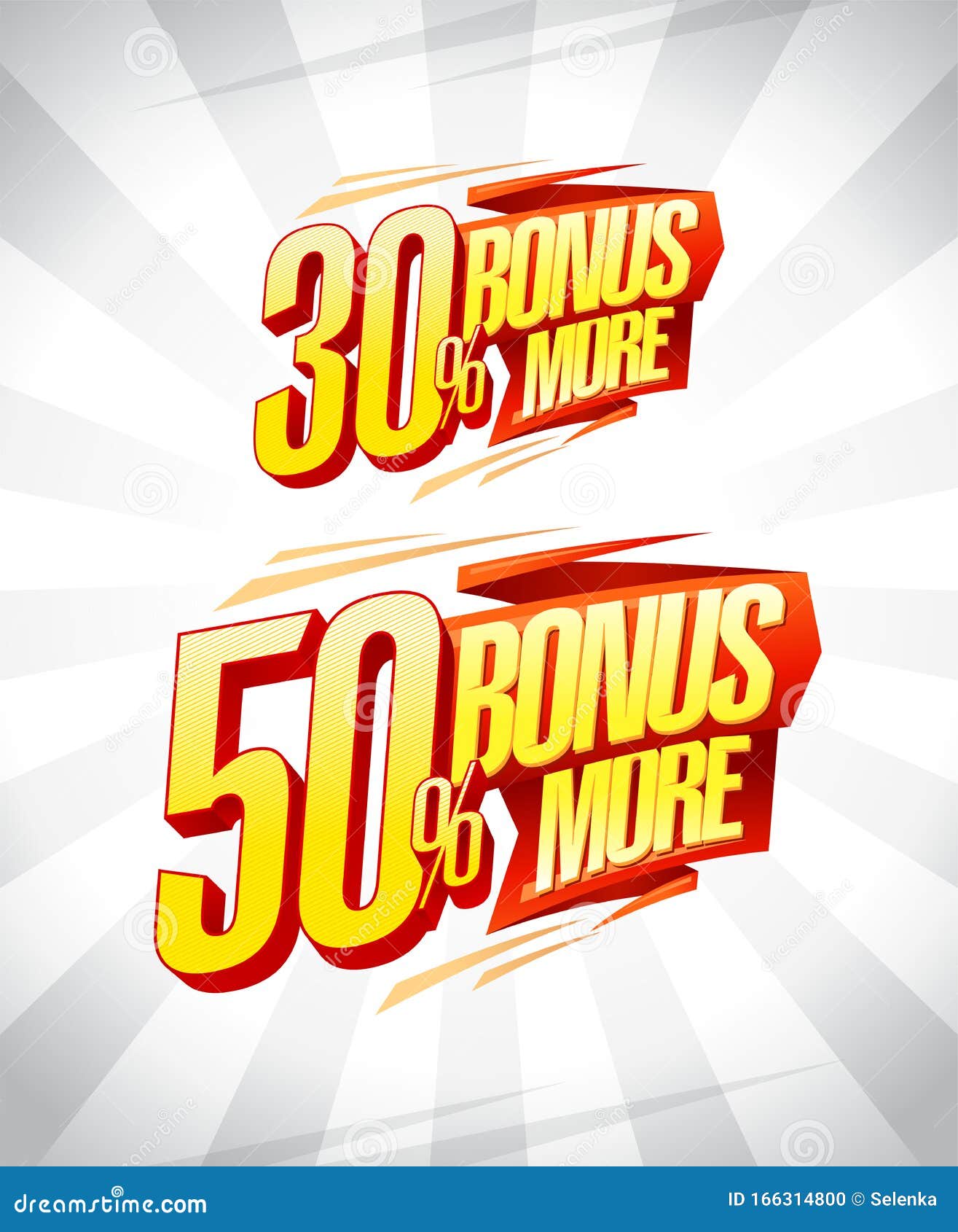 Bonus 30 and 50 More, Marketing Symbols Stock Vector - Illustration of ...
