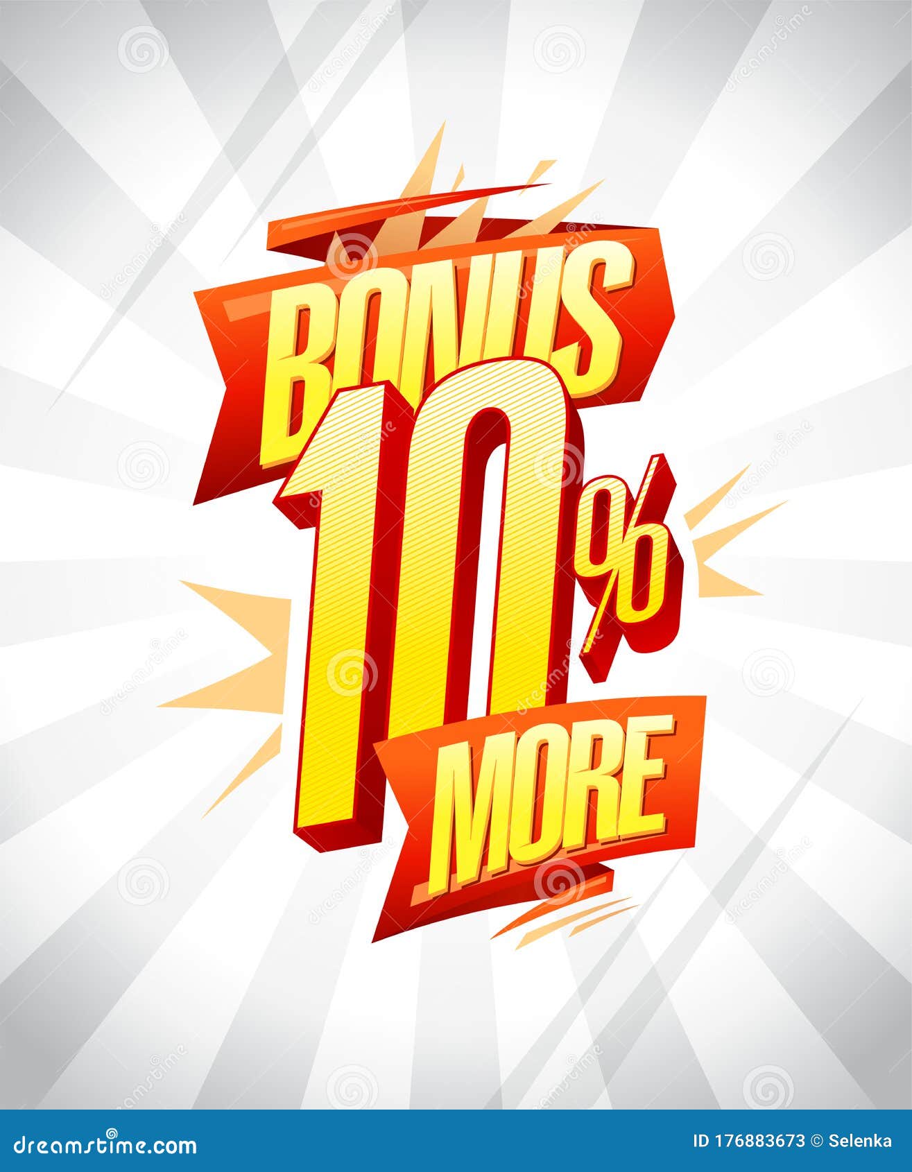 Bonus 10 More, Sale Vector Banner or Coupon Stock Vector - Illustration ...