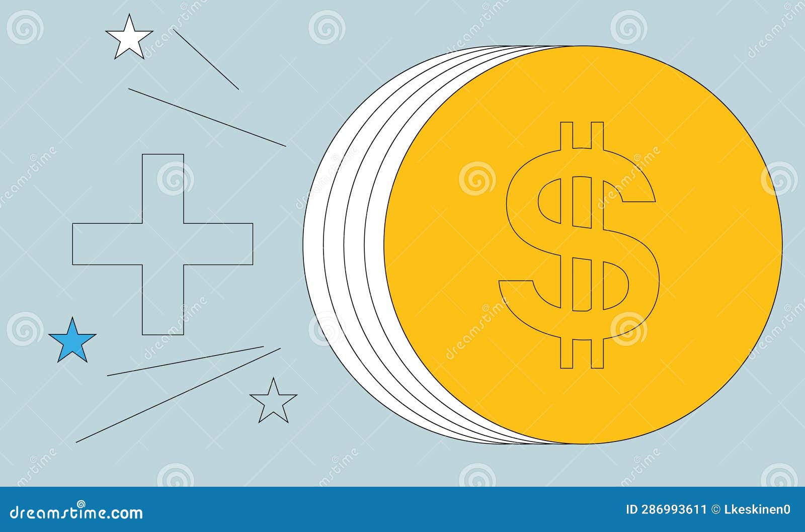 Bonus payment stock illustration. Illustration of performance - 286993611