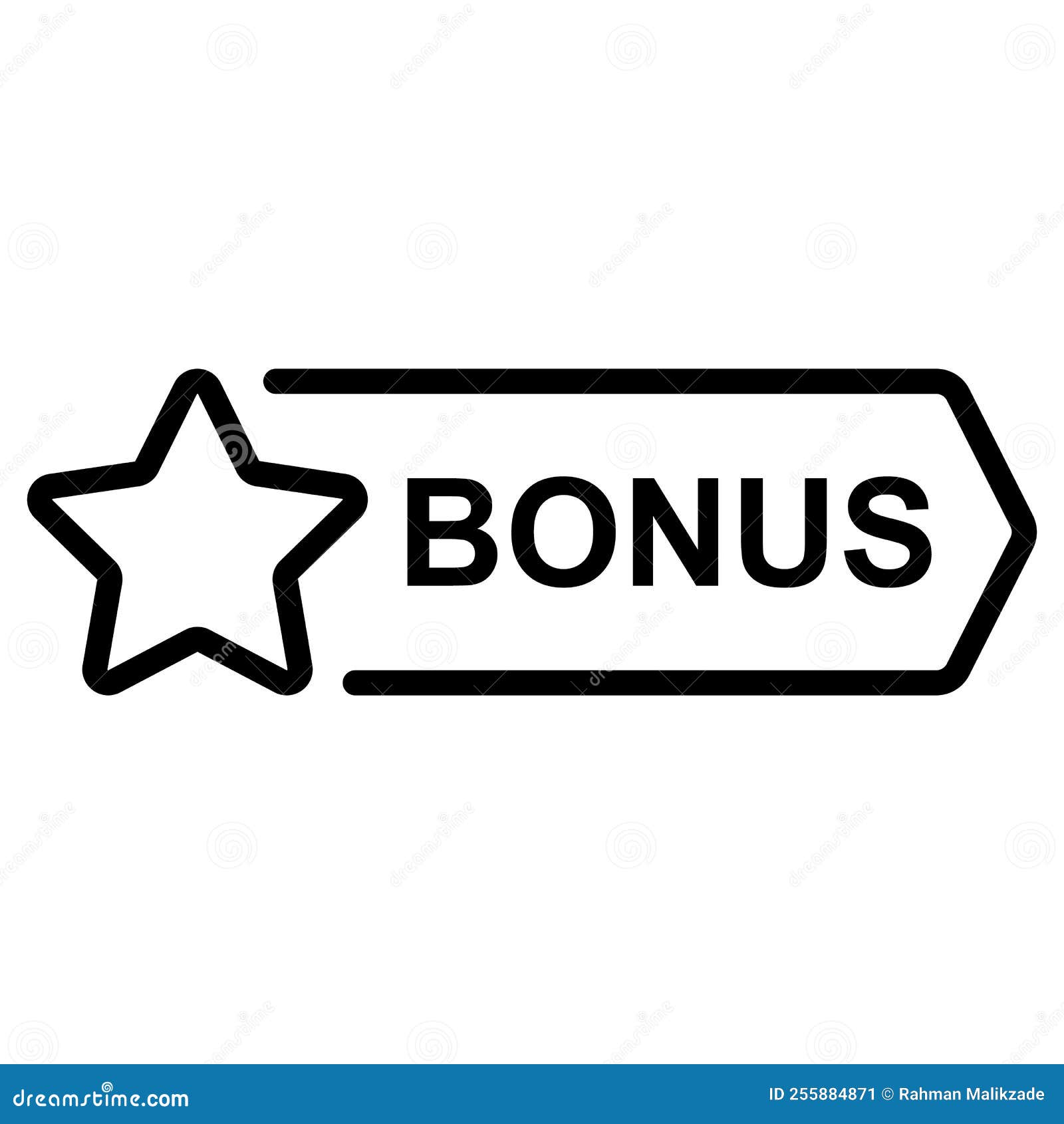 Bonus Points, Discount Icon. Loyalty Star Line, Vector Illustration ...