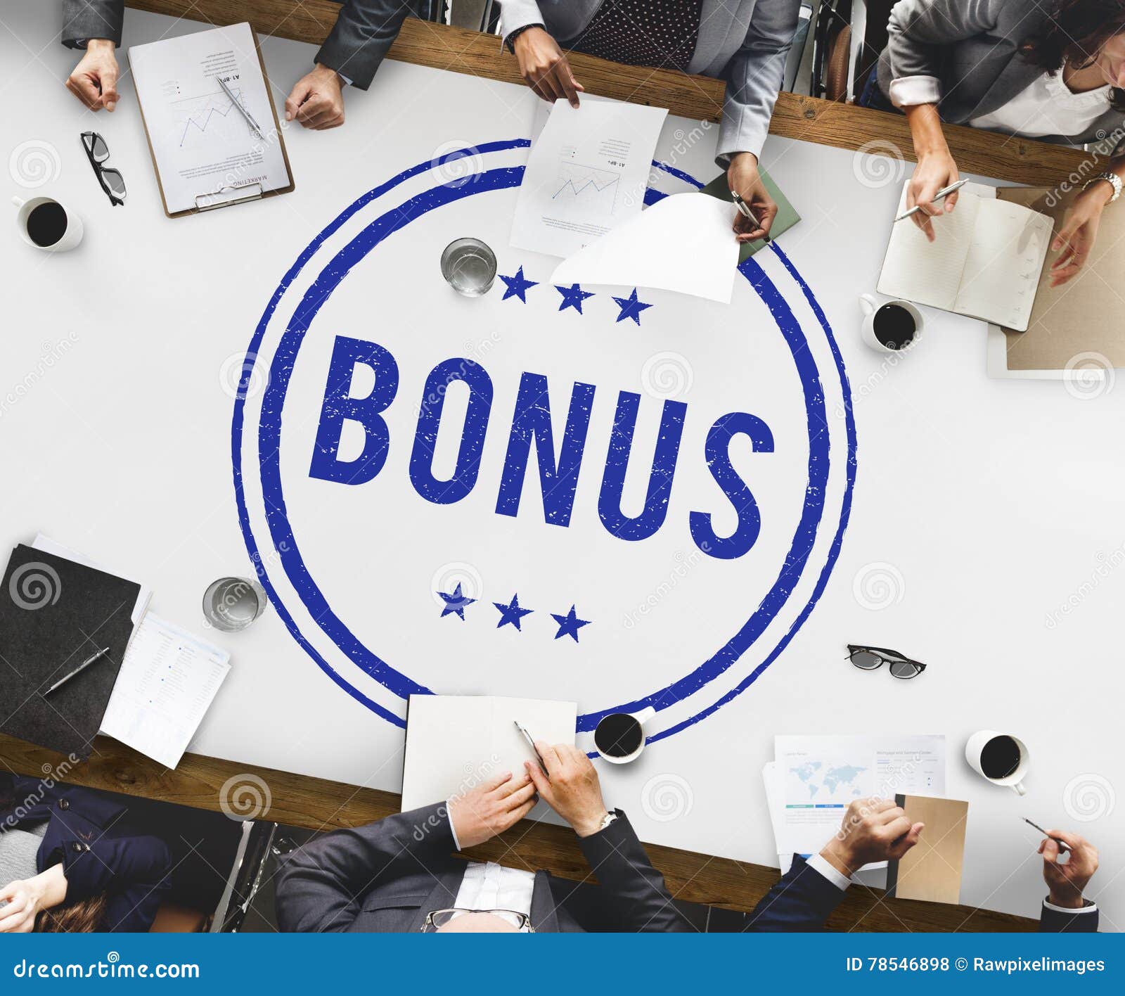 Bonus Prize Profit Incentive Additional Compensation Concept Stock ...