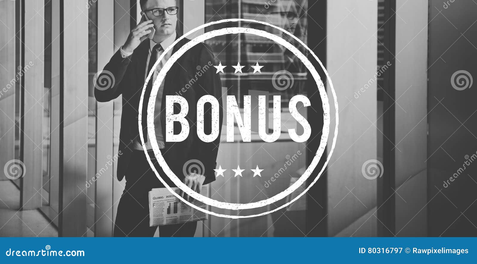 Bonus Prize Profit Incentive Additional Compensation Concept Stock ...