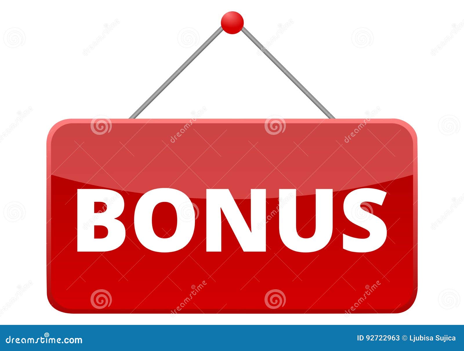 Bonus red sign stock illustration. Illustration of advertise - 92722963