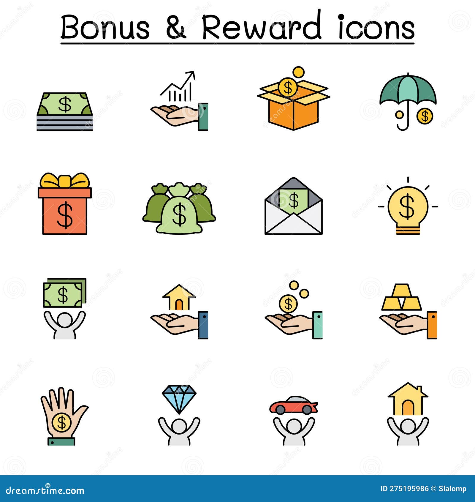 Bonus & Reward Color Line Icon Set Stock Vector - Illustration of ... Bonus & Reward Color Line Icon Set Stock Vector - Illustration of ...