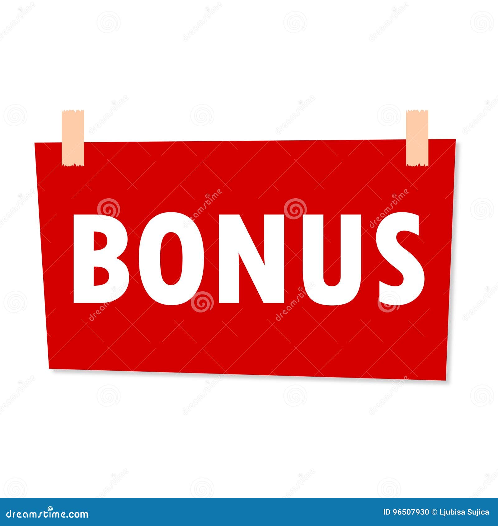 Bonus Sign - illustration stock vector. Illustration of realistic ...