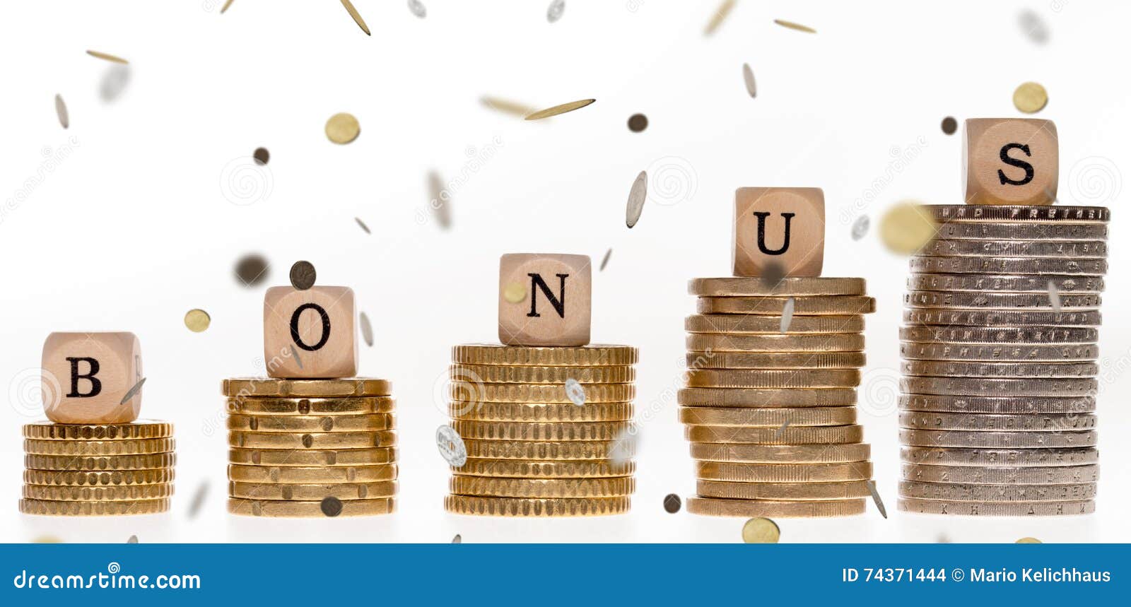 Bonus stock photo. Image of money, coin, remuneration - 74371444
