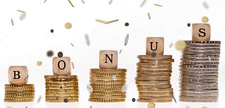 Bonus stock photo. Image of money, coin, remuneration - 74371444