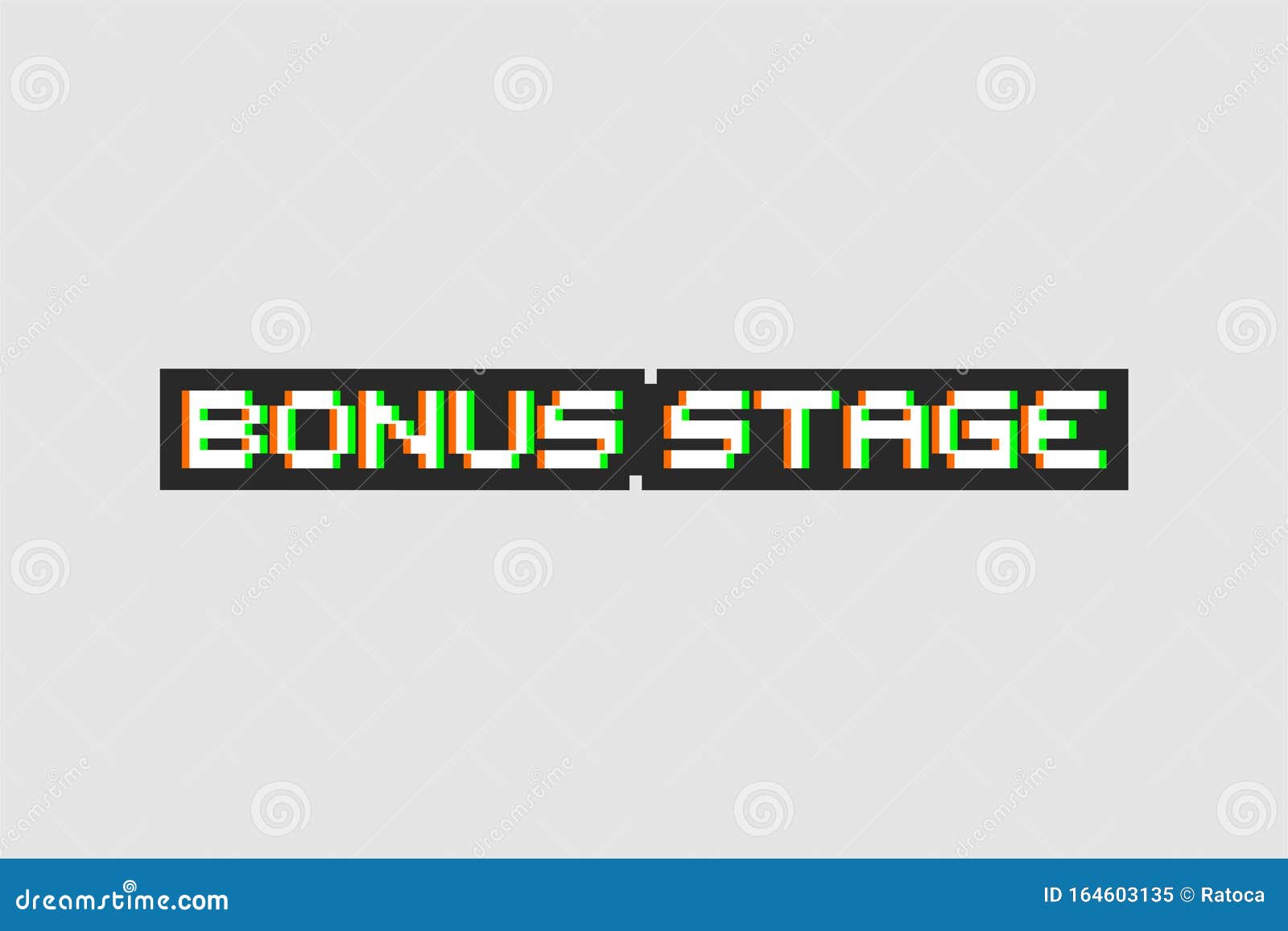 Bonus stage message stock vector. Illustration of animation - 164603135