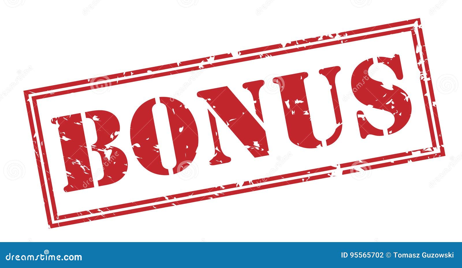 Bonus Stamp on White Background Stock Illustration - Illustration of ...