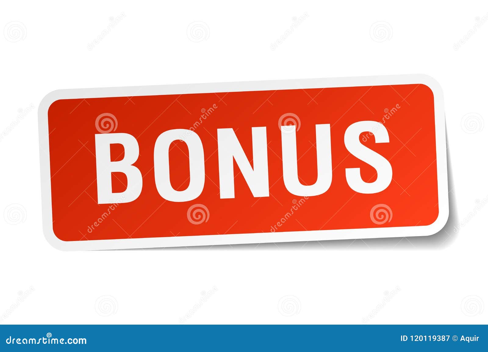 Bonus sticker stock vector. Illustration of white, banner - 120119387