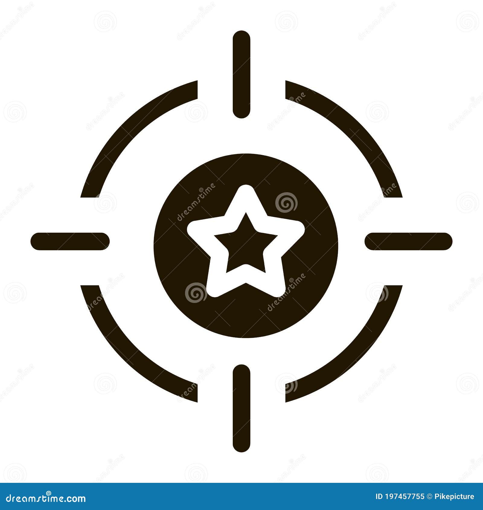 Bonus Target Sign Icon Vector Glyph Illustration Stock Vector ...