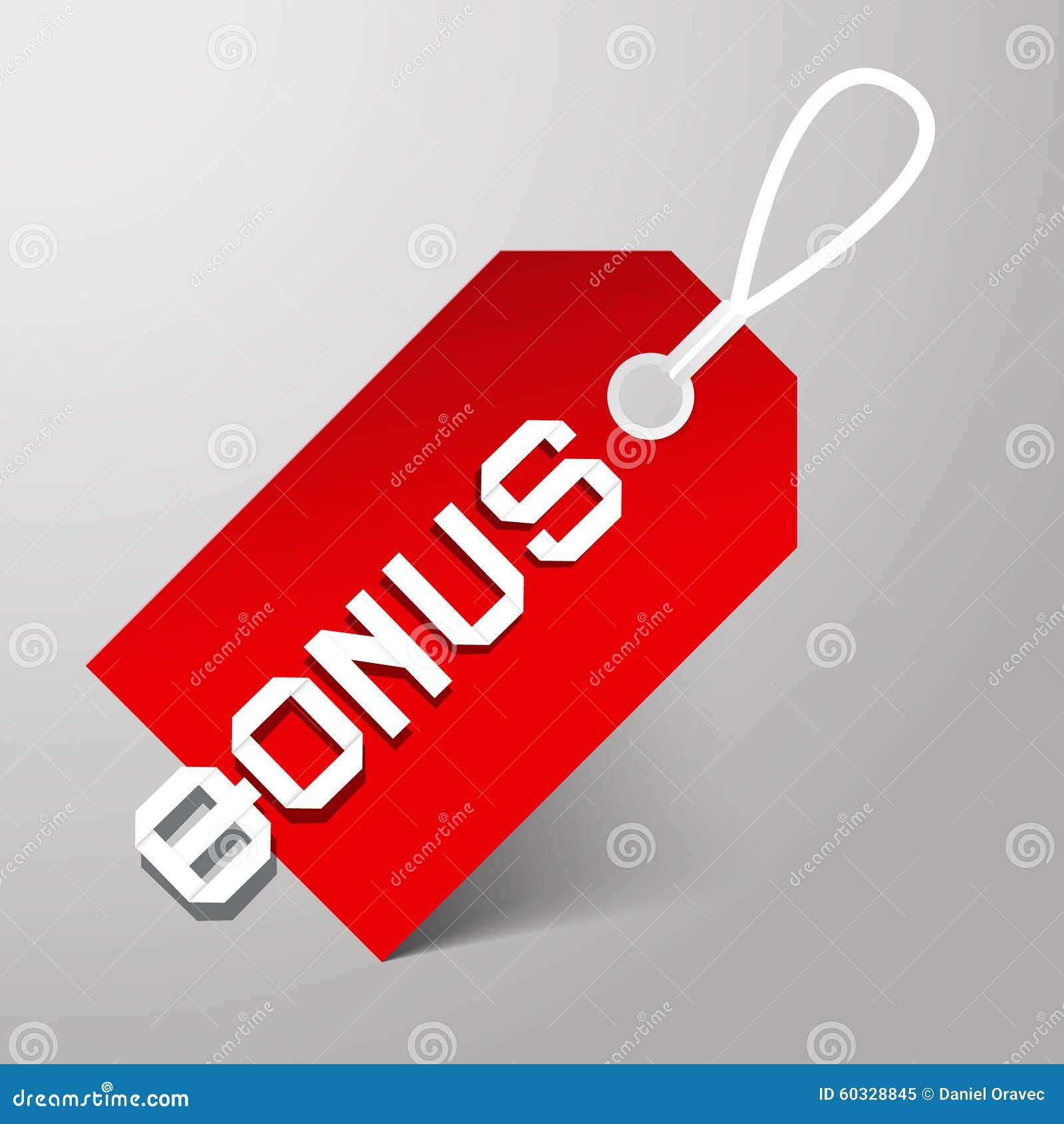 Bonus Vector Rood Etiket vector illustratie. Illustration of waarde ...