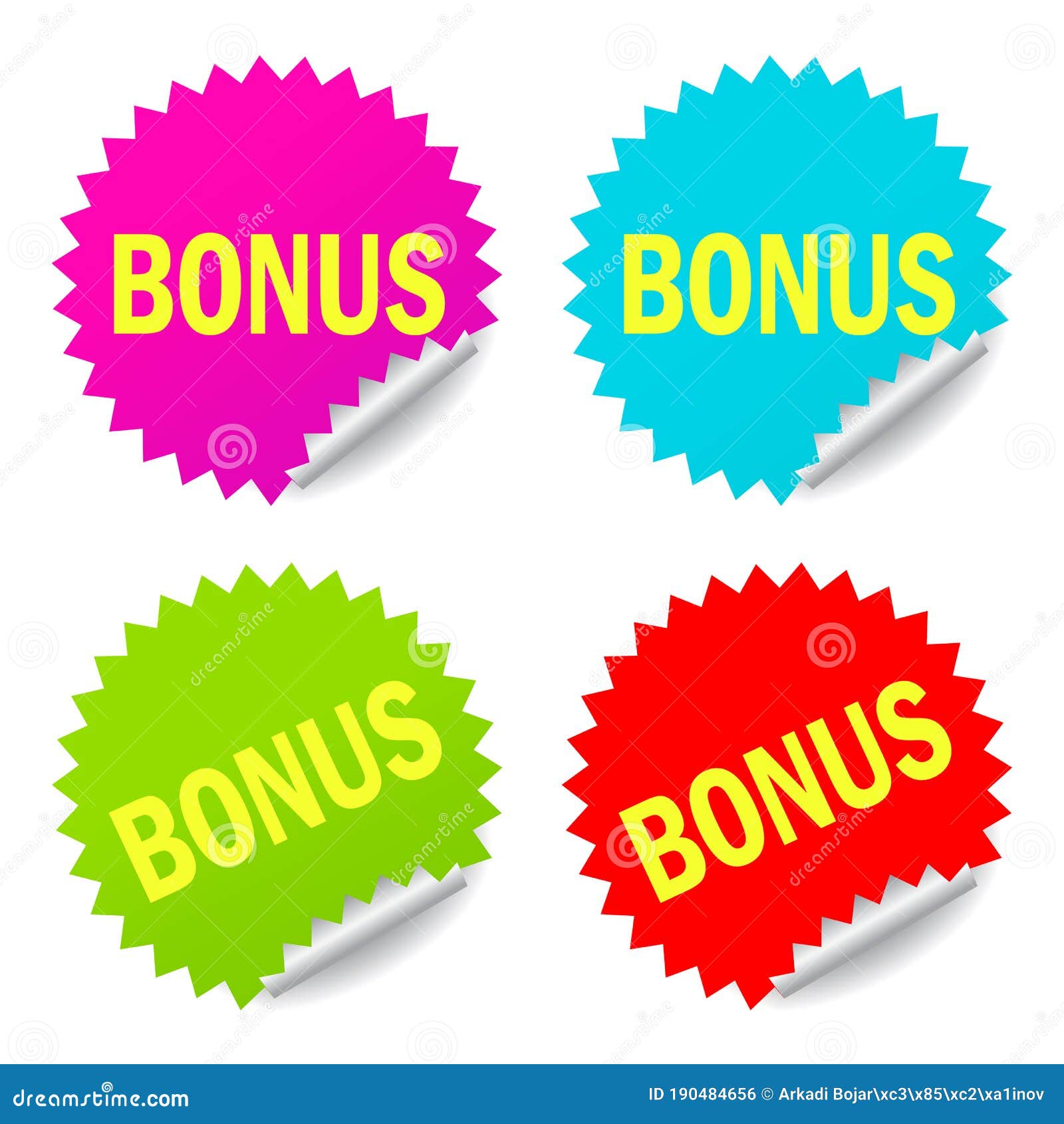 Bonus vector sticker stock vector. Illustration of business - 190484656