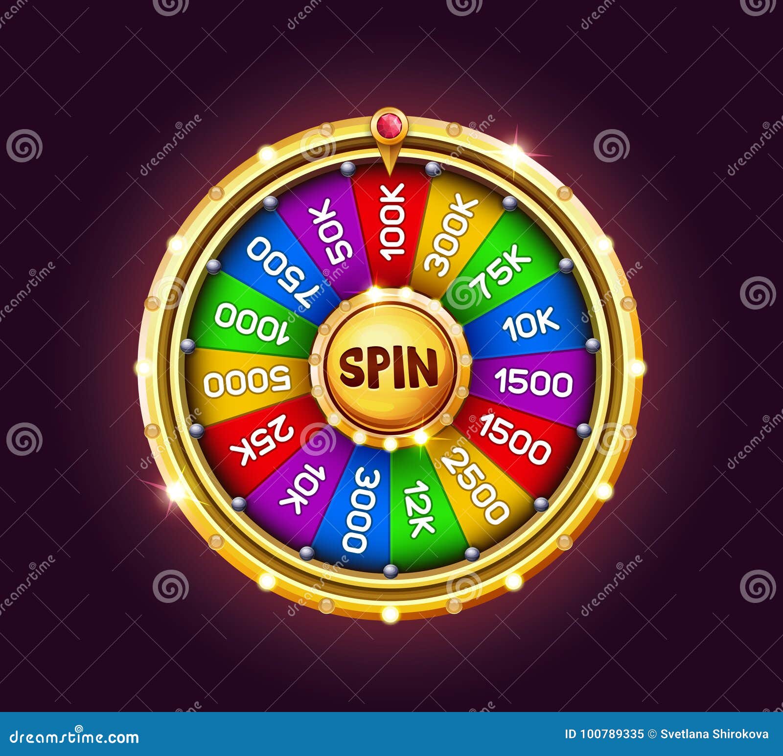 Bonus wheel of luck stock vector. Illustration of concept - 100789335