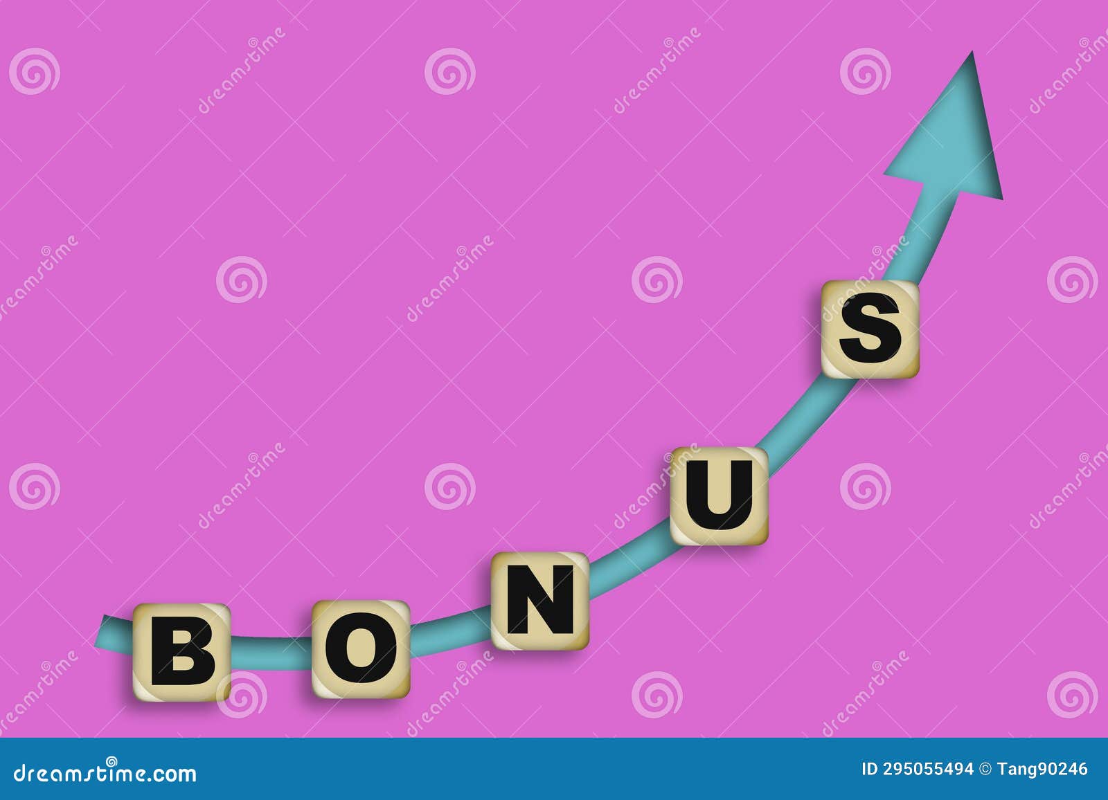 Bonus Word with Up Arrow for Business Concept Stock Illustration ...