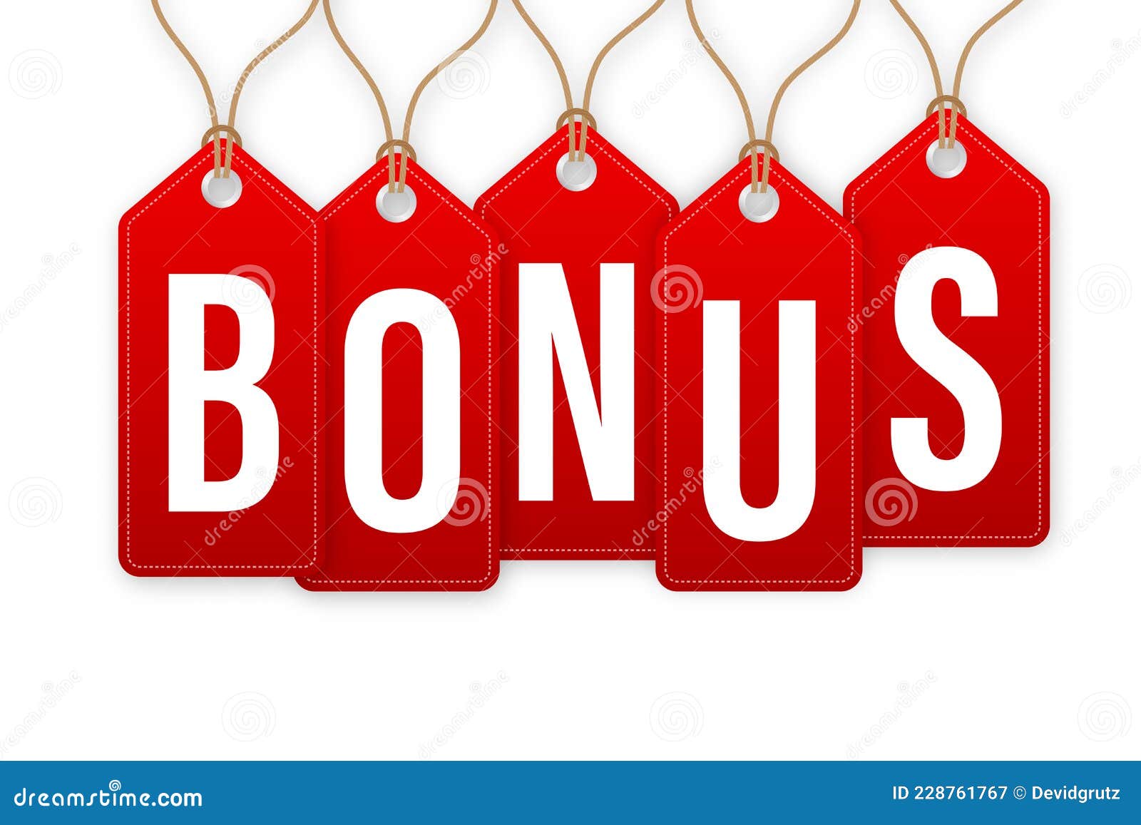 Bonus Wording Gift Tags. Vector Stock Illustration. Stock Vector ...