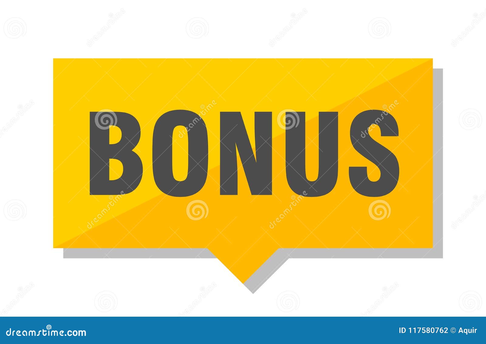 Bonus price tag stock vector. Illustration of yellow - 117580762
