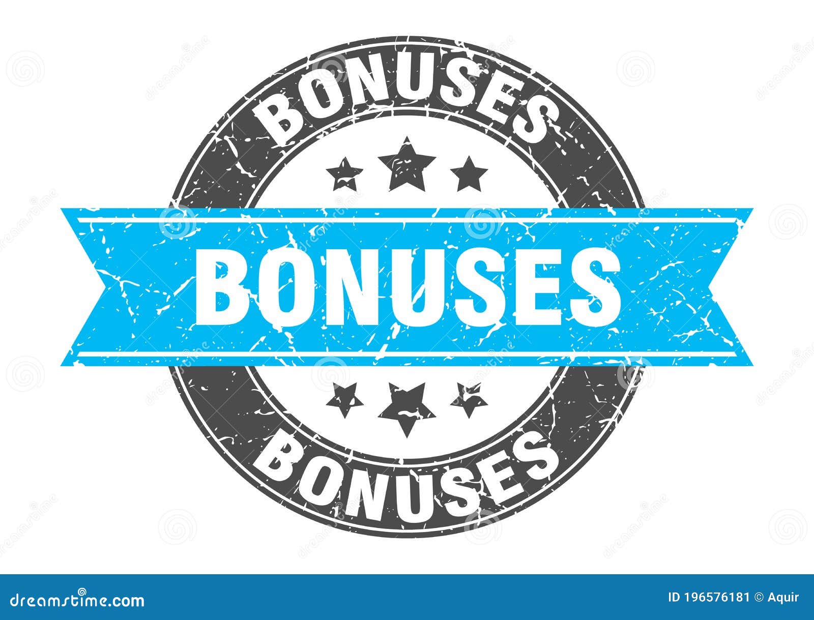 Bonuses Round Stamp with Ribbon. Label Sign Stock Vector - Illustration ...