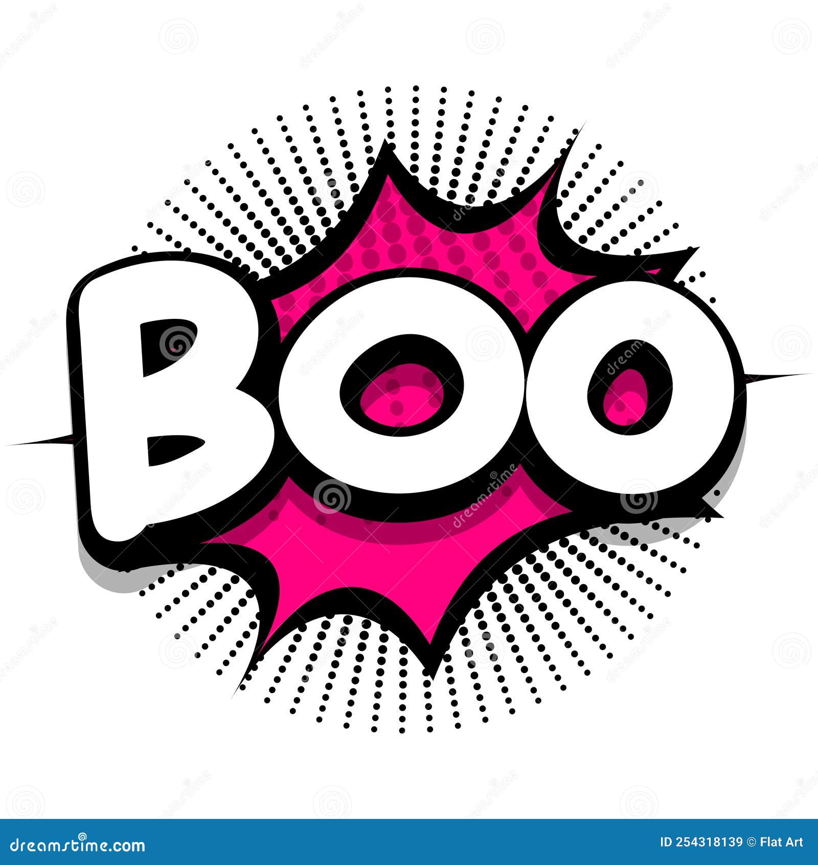 Boo Comic Book Explosion Bubble Vector Illustration Stock Vector ...