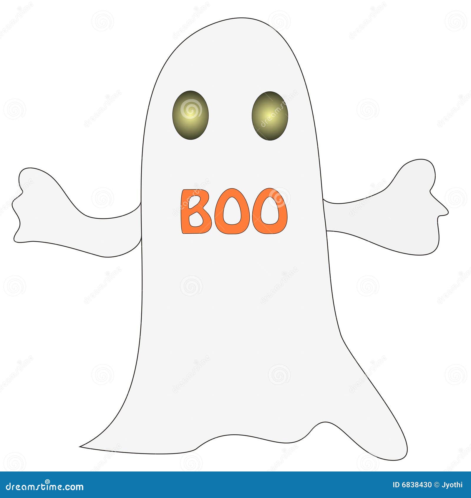 Boo ghost stock illustration. Illustration of greeting - 6838430