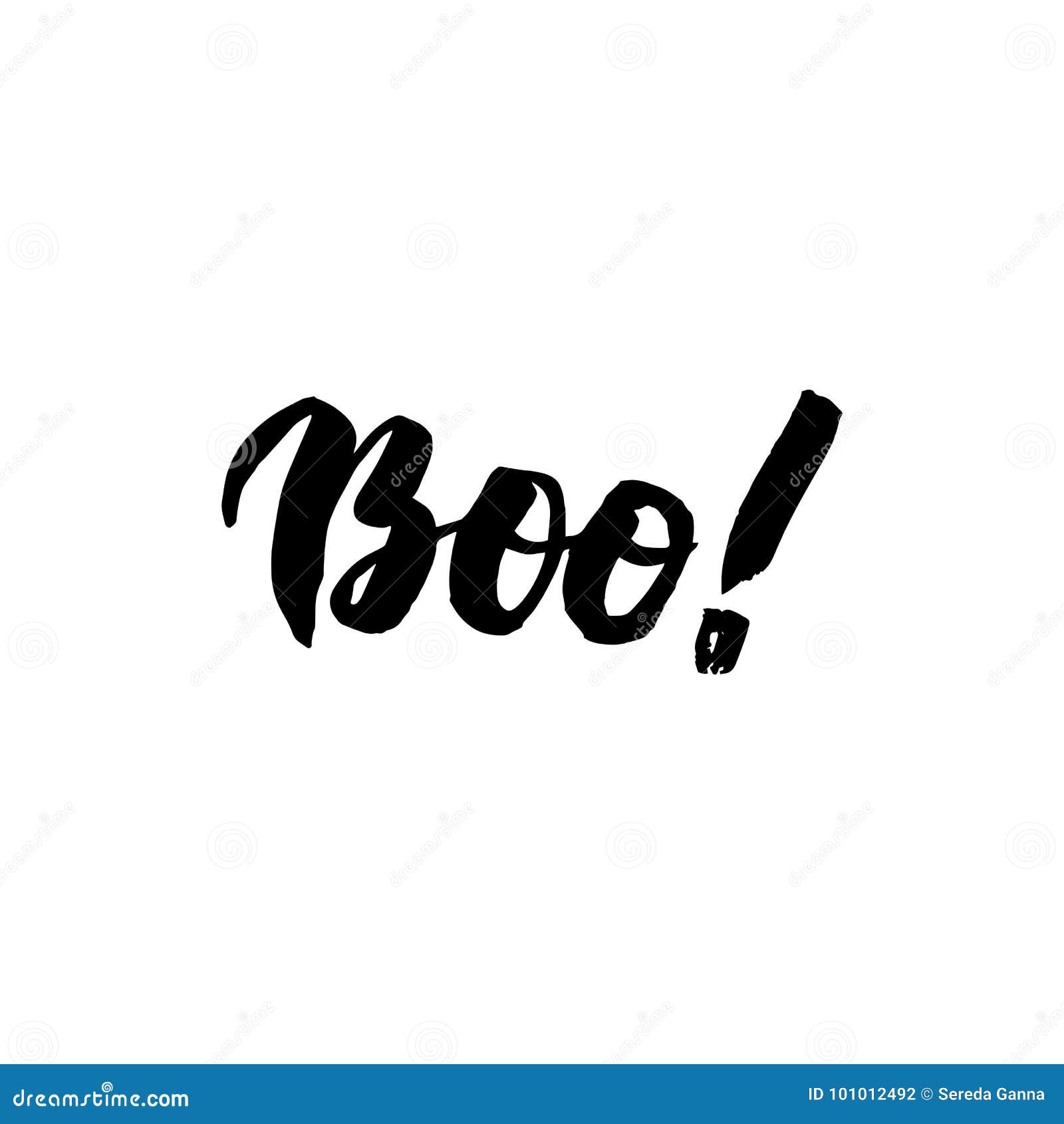 Boo Handwritten Lettering stock vector. Illustration of greeting ...