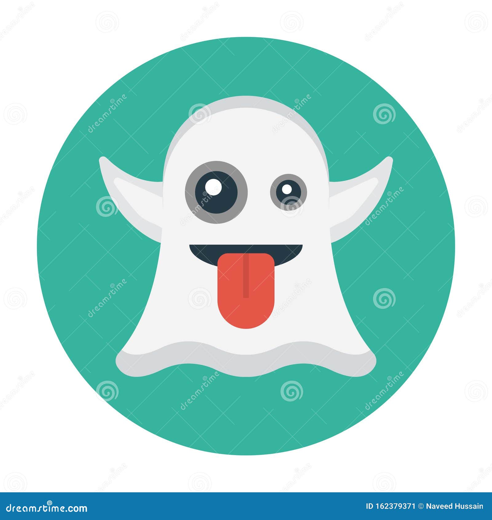 Boo vector color flat icon stock vector. Illustration of premium ...