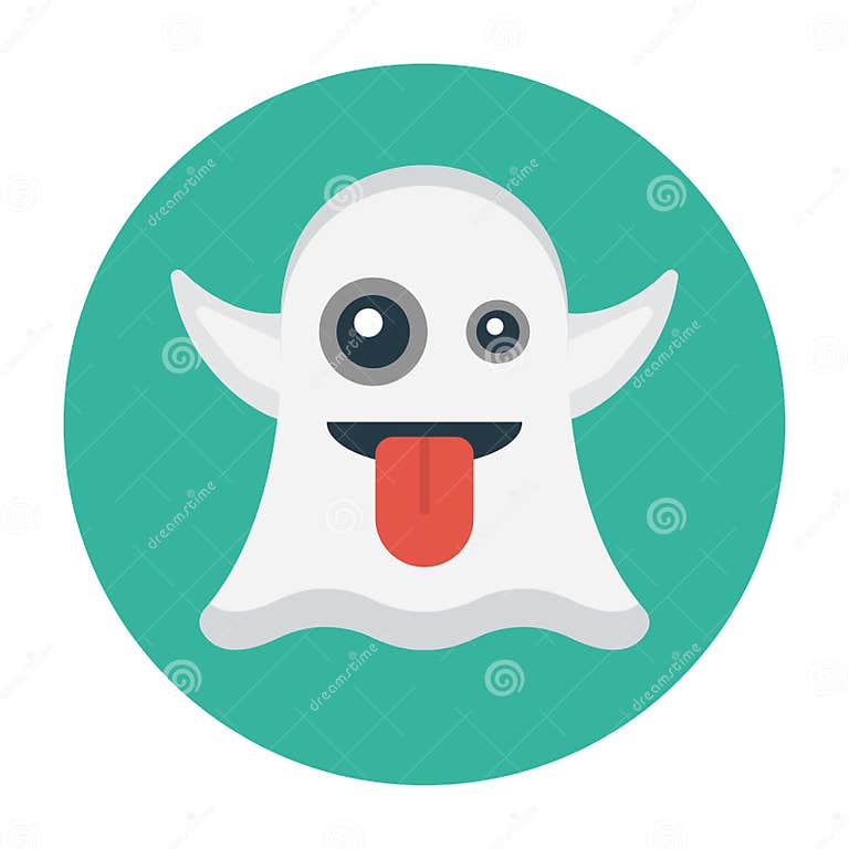 Boo vector color flat icon stock vector. Illustration of premium ...