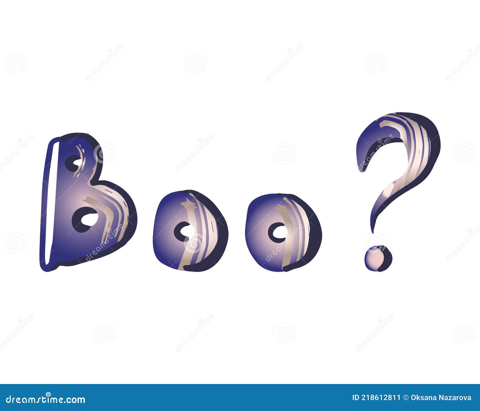 Boo Lettering. Vector Doodle Handdrawn Halloween Symbol Stock Vector ...