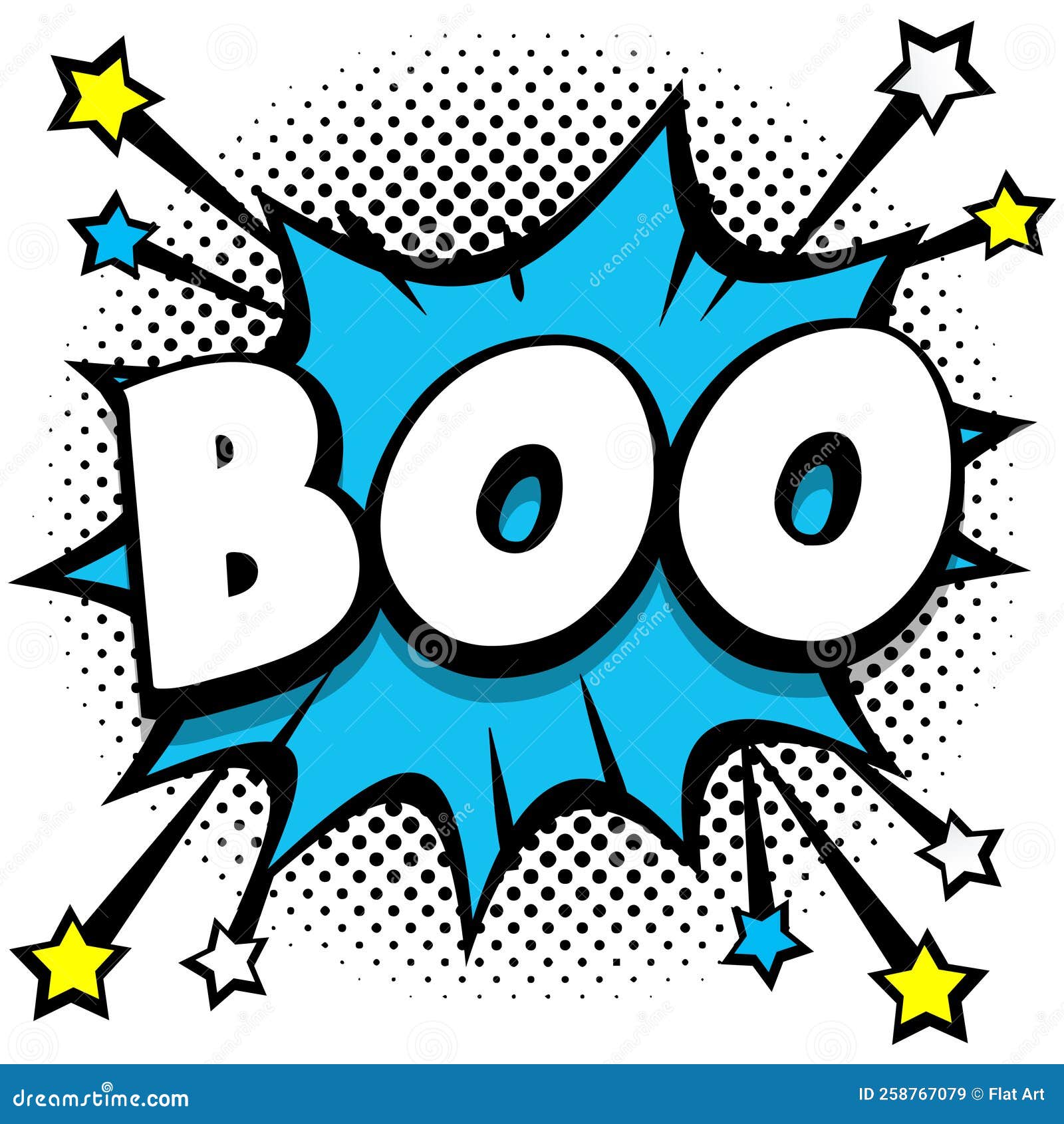 Boo Pop Art Comic Speech Bubbles Book Sound Effects Stock Vector ...