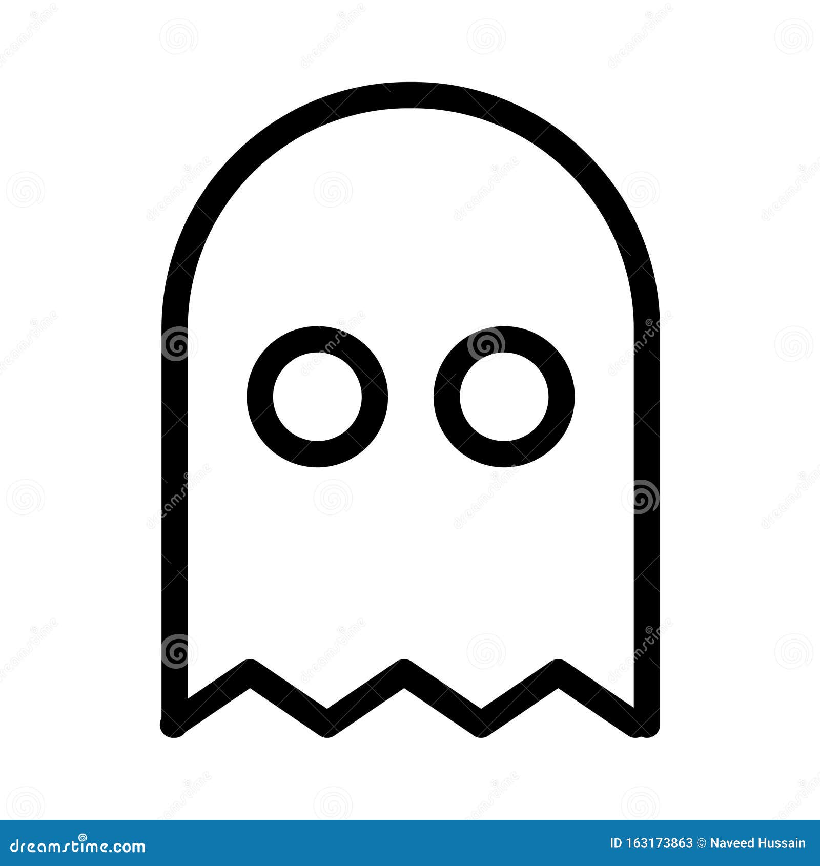 Boo thin line icon stock illustration. Illustration of design - 163173863