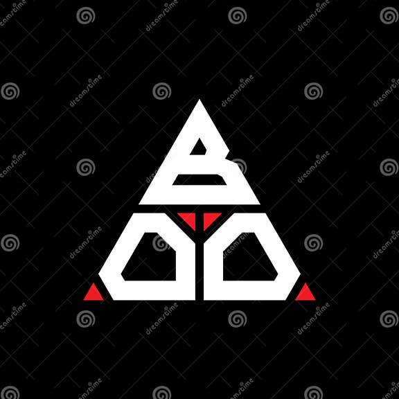 BOO Triangle Letter Logo Design with Triangle Shape. BOO Triangle Logo ...