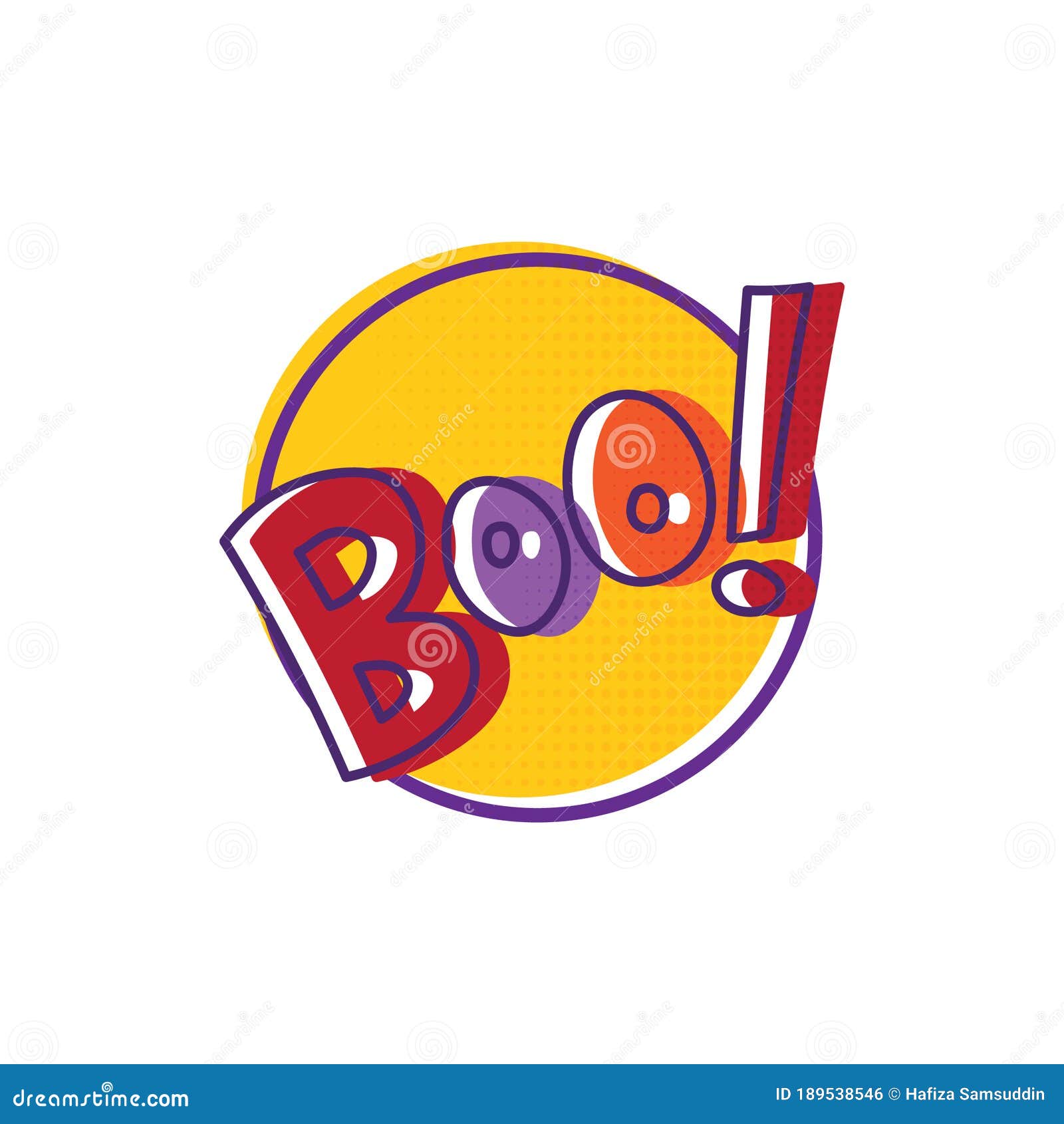 Boo. Vector Illustration Decorative Design Stock Vector - Illustration ...