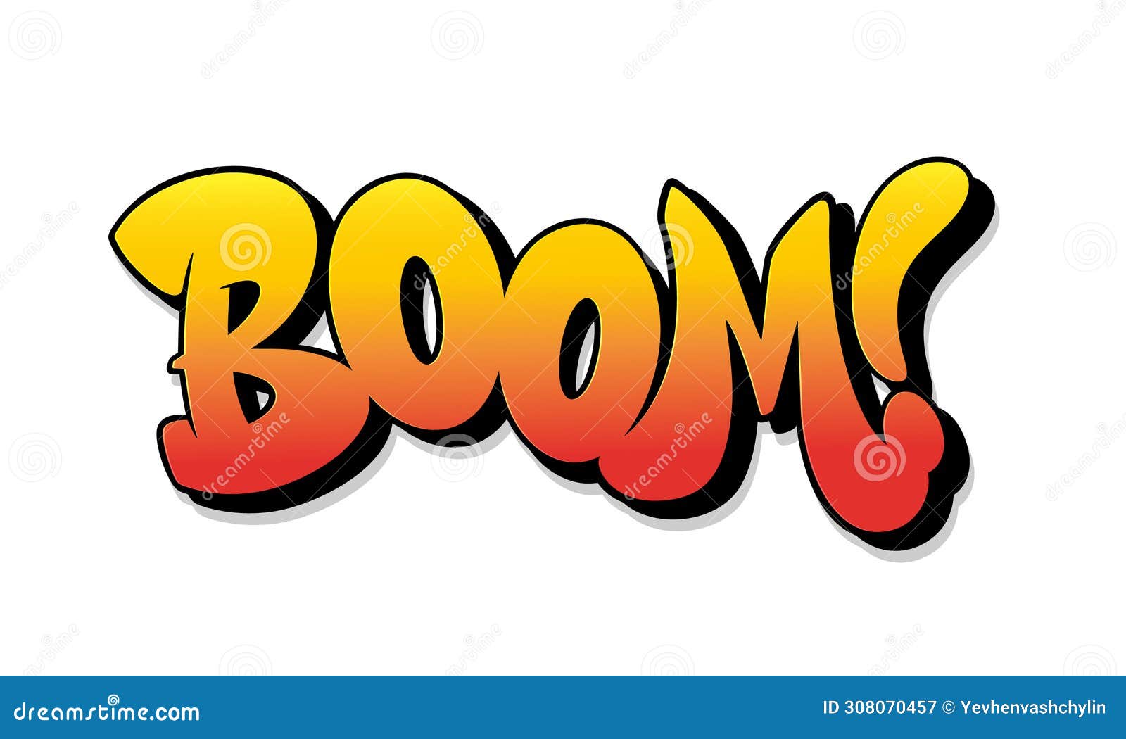 Boom Font in Graffiti Style. Vector Illustration. Stock Vector ...