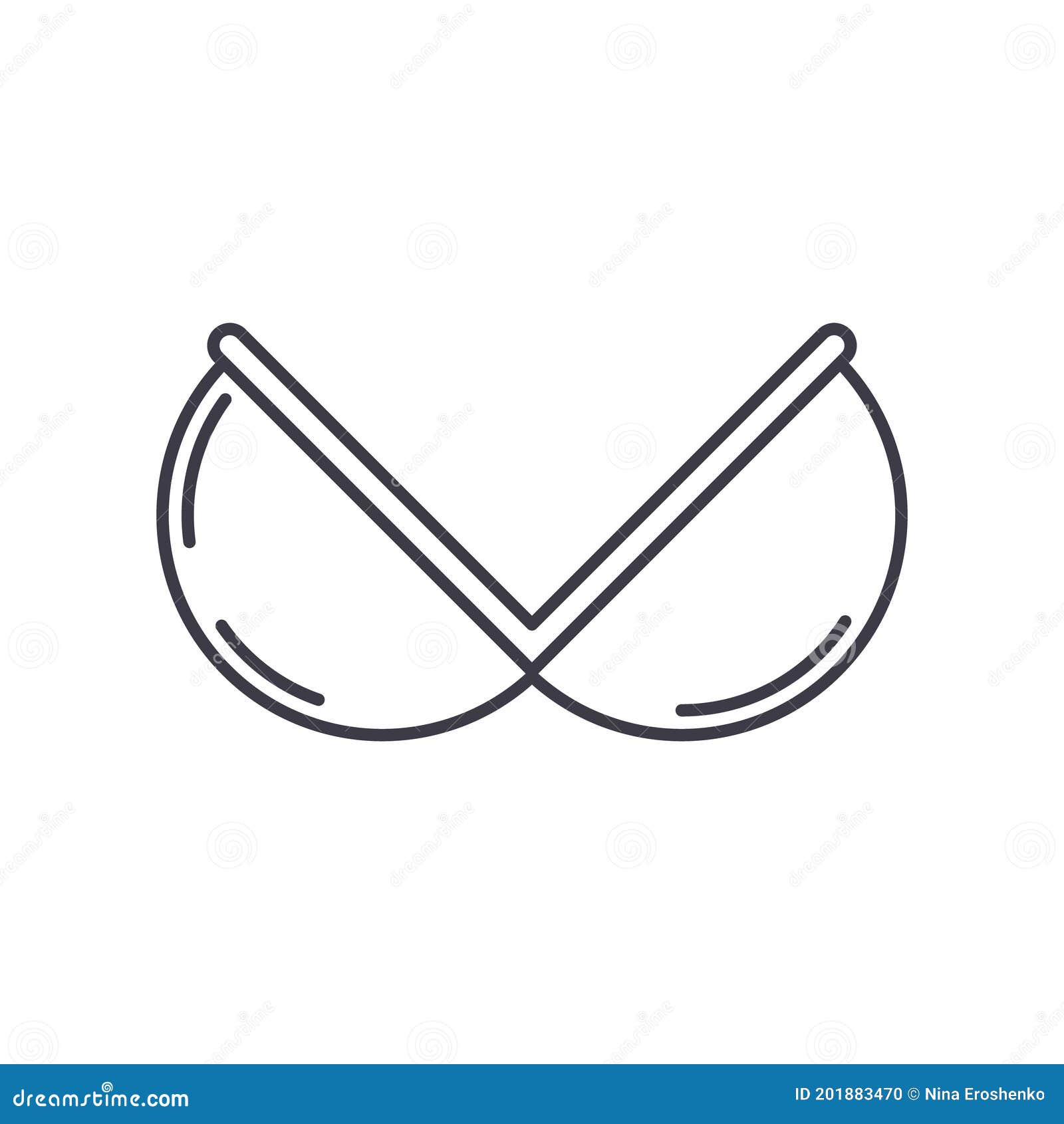 Boobs Icon Linear Isolated Illustration Thin Line Vector Web Design