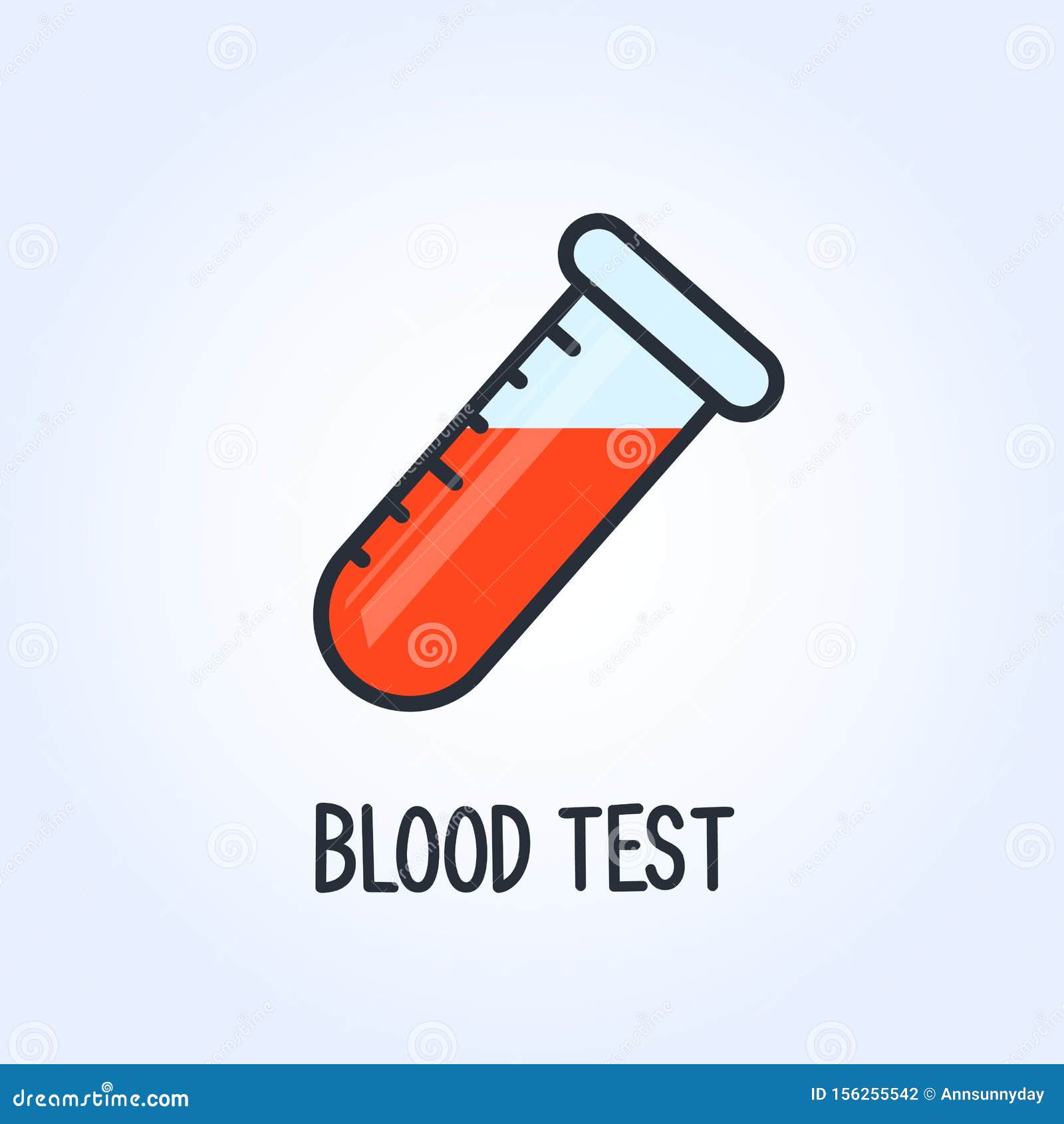 Bood Test Icon - Blood Sampling, Test Tube Stock Vector - Illustration ...