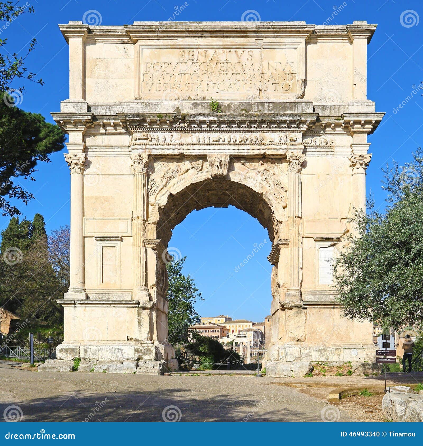 Boog Van Titus in Rome, Vierkante Samenstelling Stock Foto - Image of ...