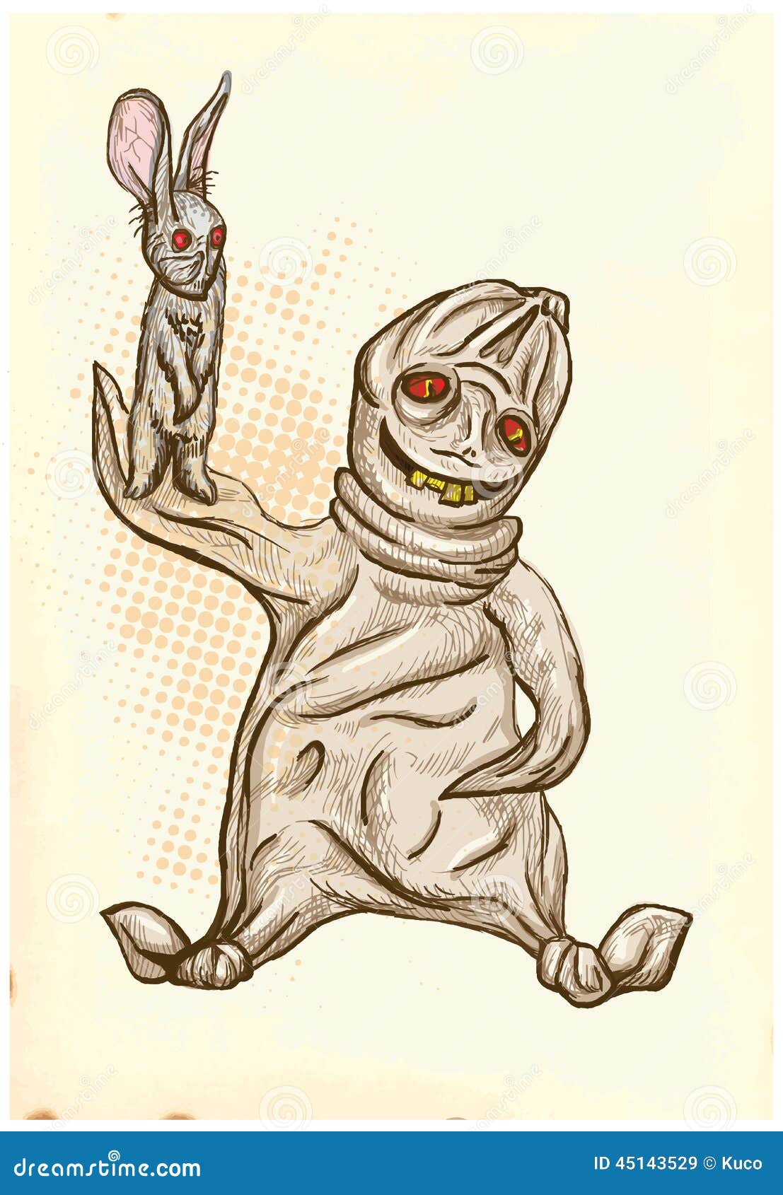 Boogey - Hand Drawing, Vector Stock Vector - Illustration of mystical ...