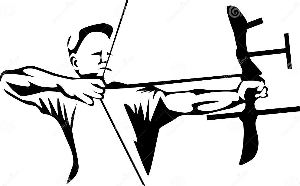 Boogschieten vector illustratie. Illustration of sport - 30389506