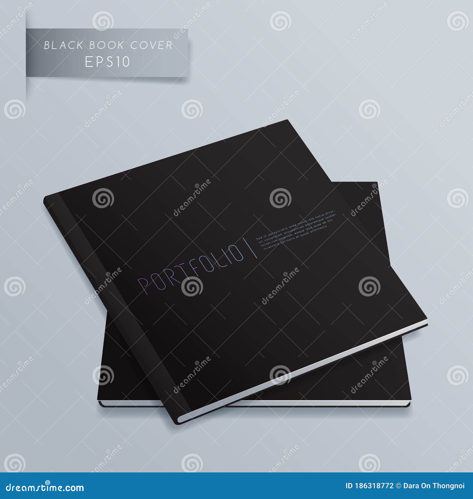 Black Hard Cover Book Template : Vector Illustration Stock Vector ...