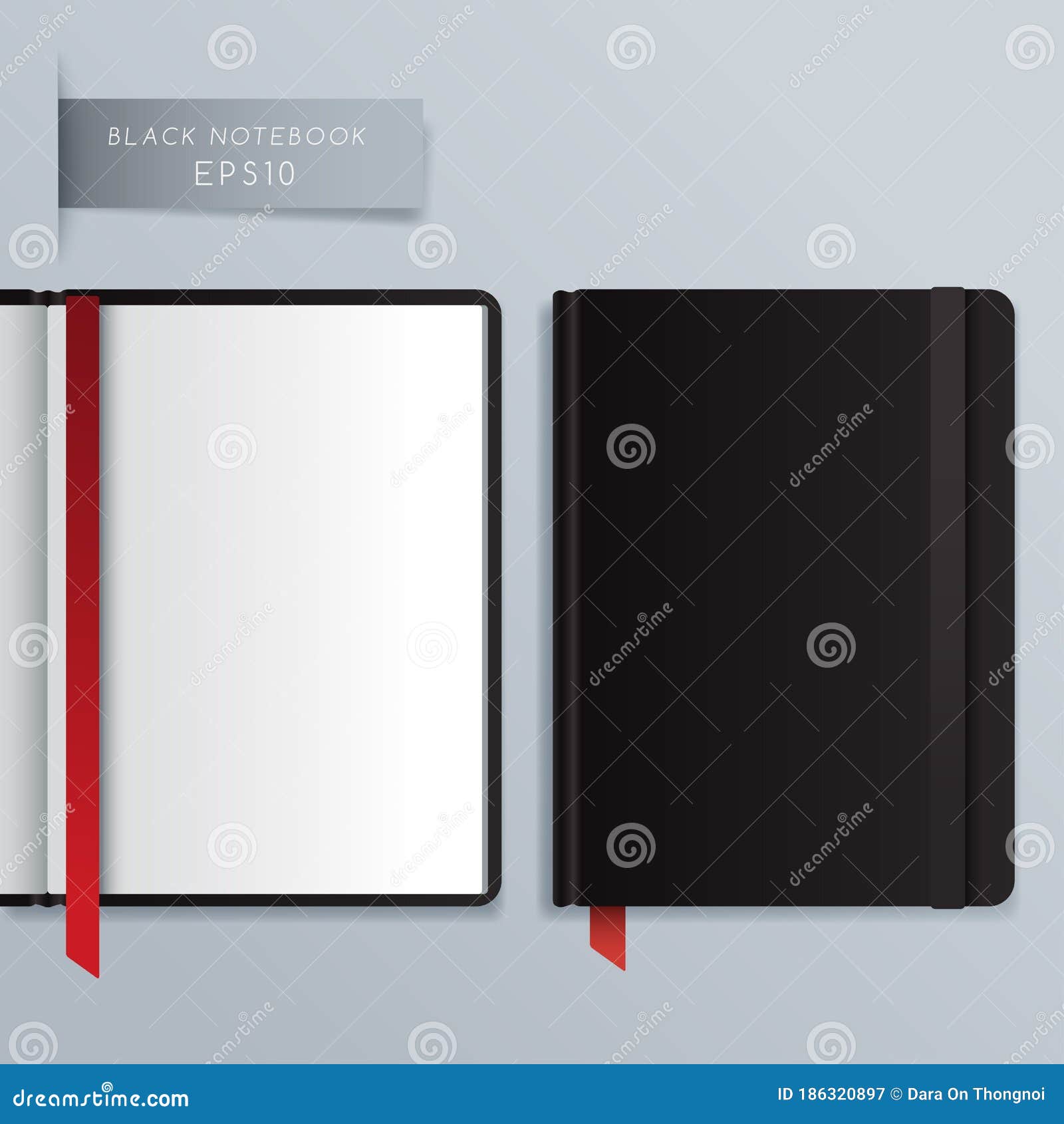 Blank Hardcover Notebook Template : Vector Illustration Stock Vector ...