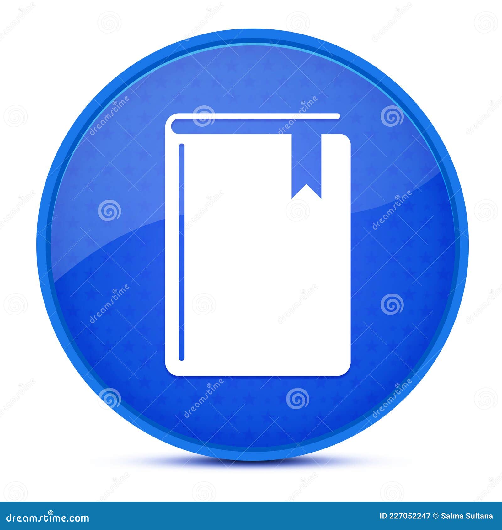 Book Aesthetic Glossy Blue Round Button Abstract Stock Illustration ...