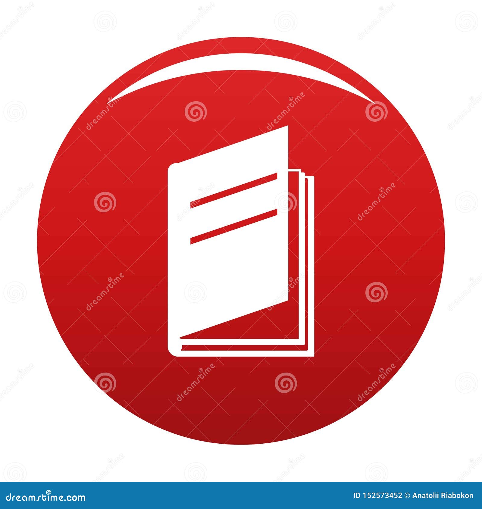 Book ajar icon vector red stock vector. Illustration of learning ...